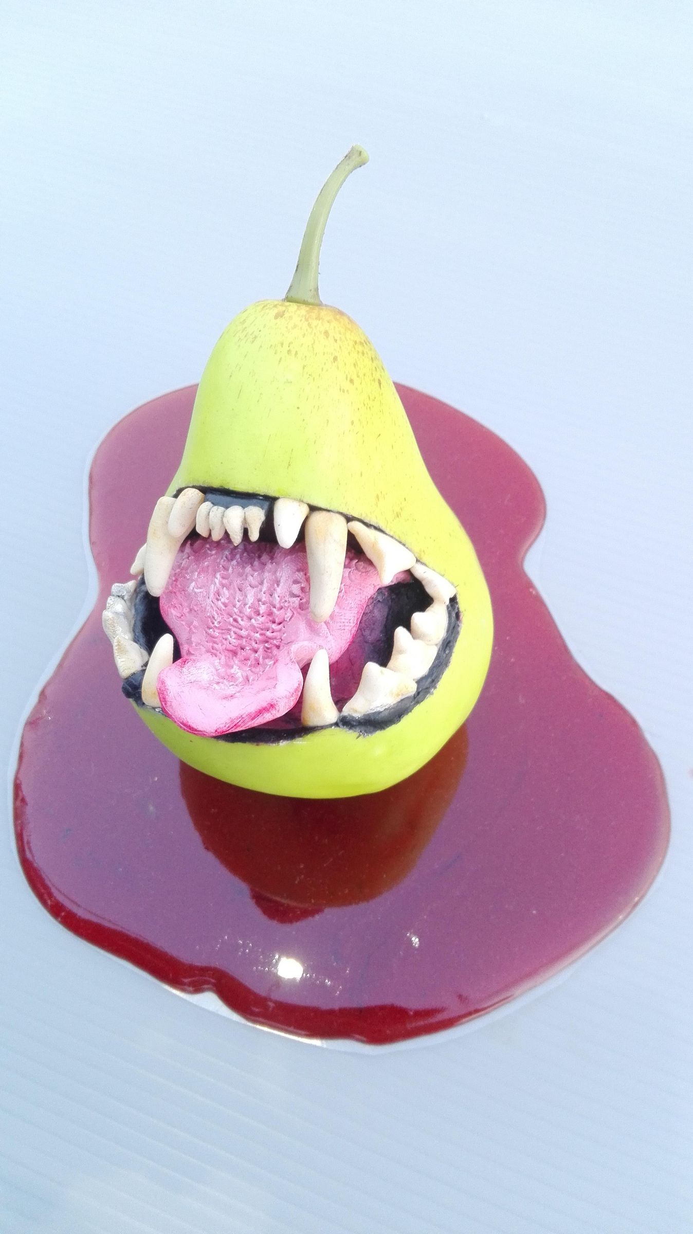 How to Make Halloween Zombie Pear in Faux Blood | Halloween Resin Art ...