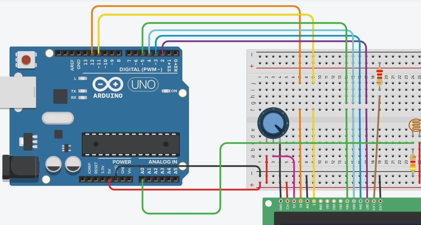 SmartLight Using LDR and LCD (Tinkercad) : 7 Steps - Instructables