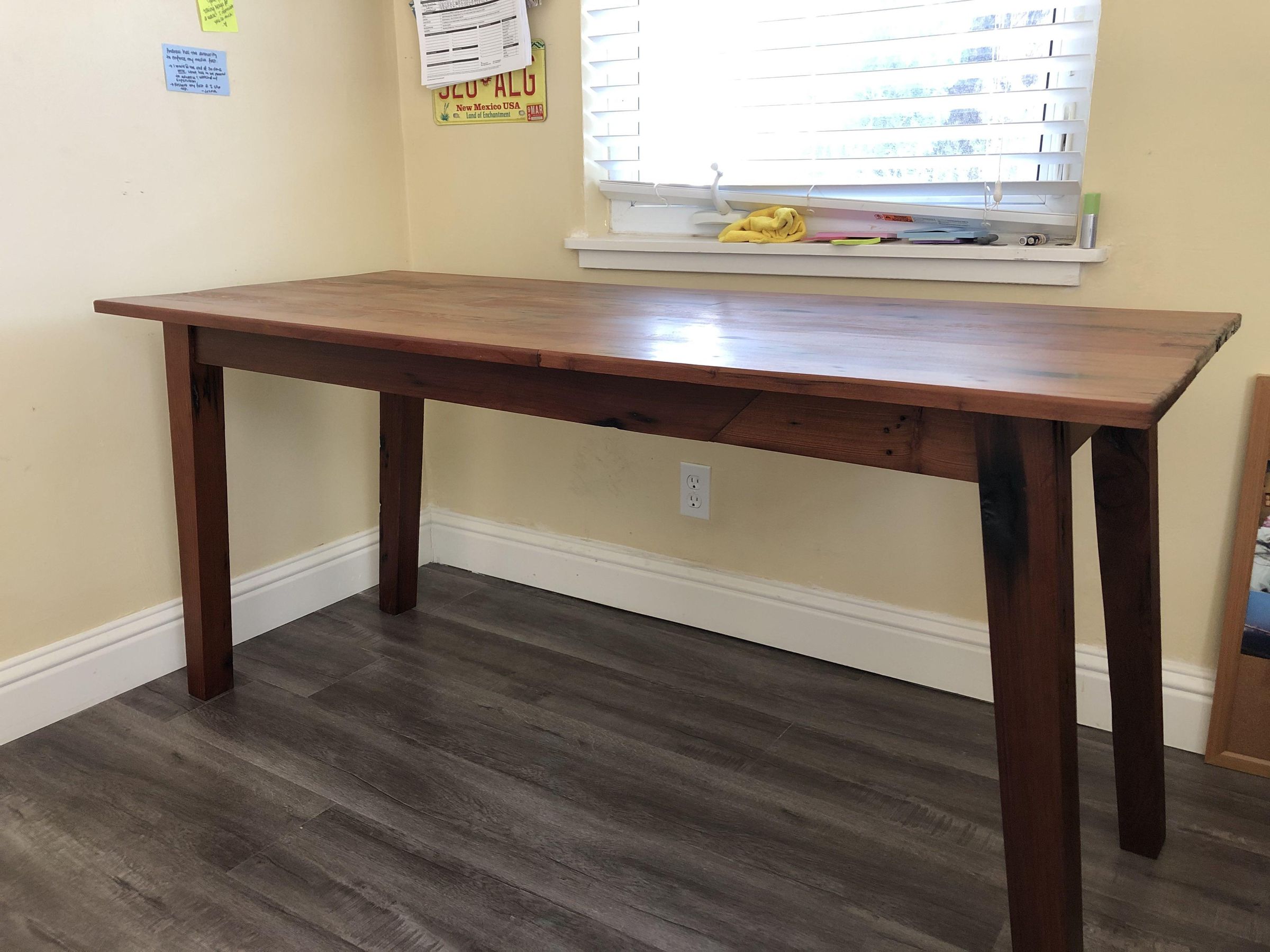DIY Mid Century Modern Computer Desk With Reclaimed Wood : 16 Steps ...