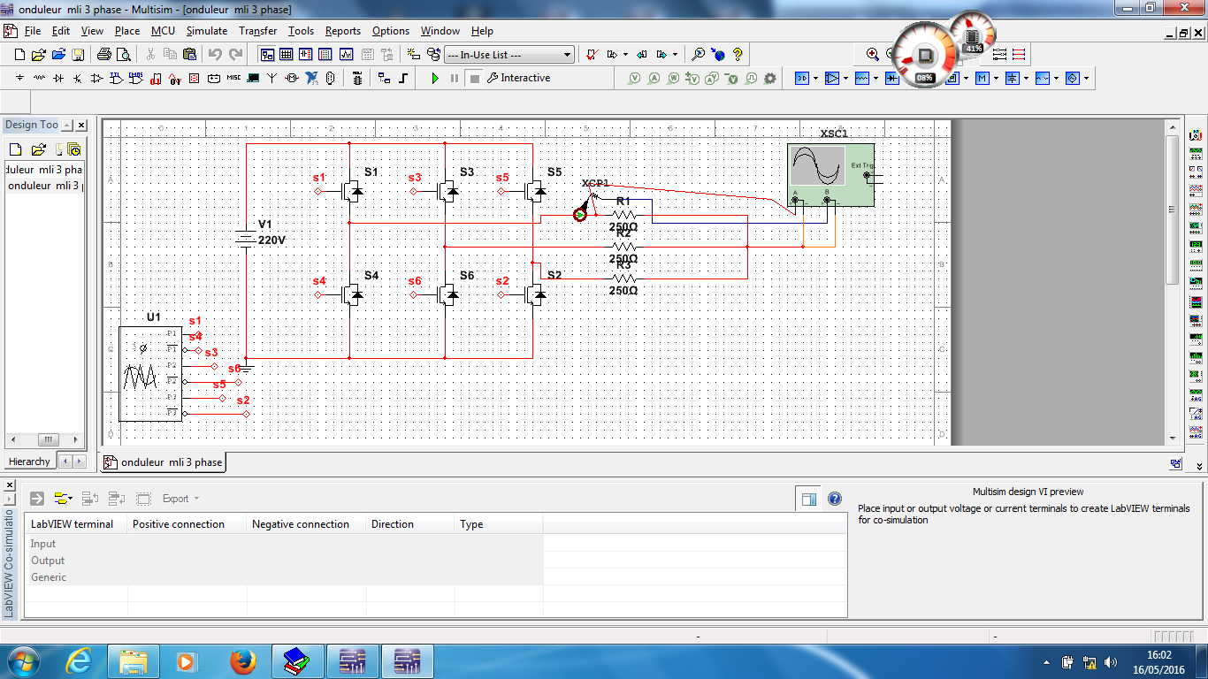 H Bridge Inverter Simulation Using NI Multisim and Co-simulation Using ...