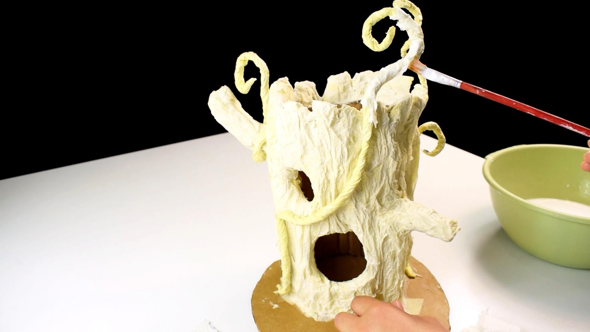 Paper Mache Fairy Garden Tree House : 15 Steps (with Pictures ...