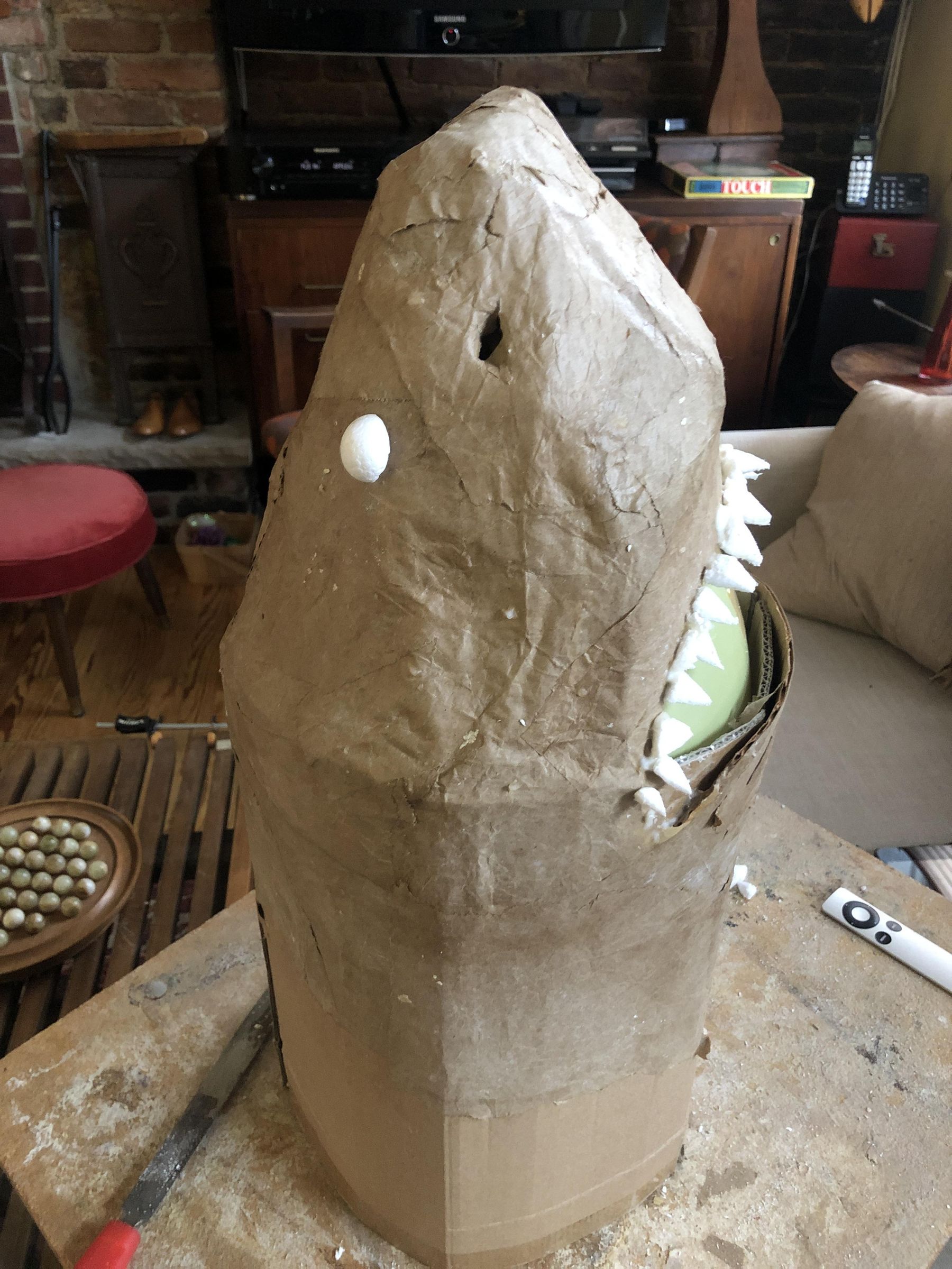 Papier Mache Shark Head Prop for Costume : 5 Steps (with Pictures ...
