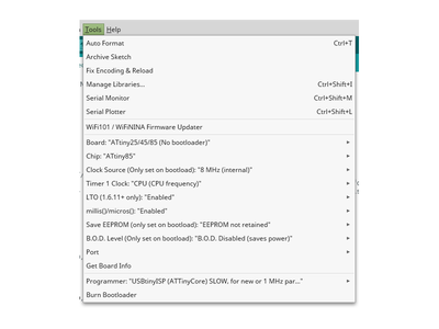 ATTinyCore, HW-260 and the ATTINY85 : 4 Steps - Instructables