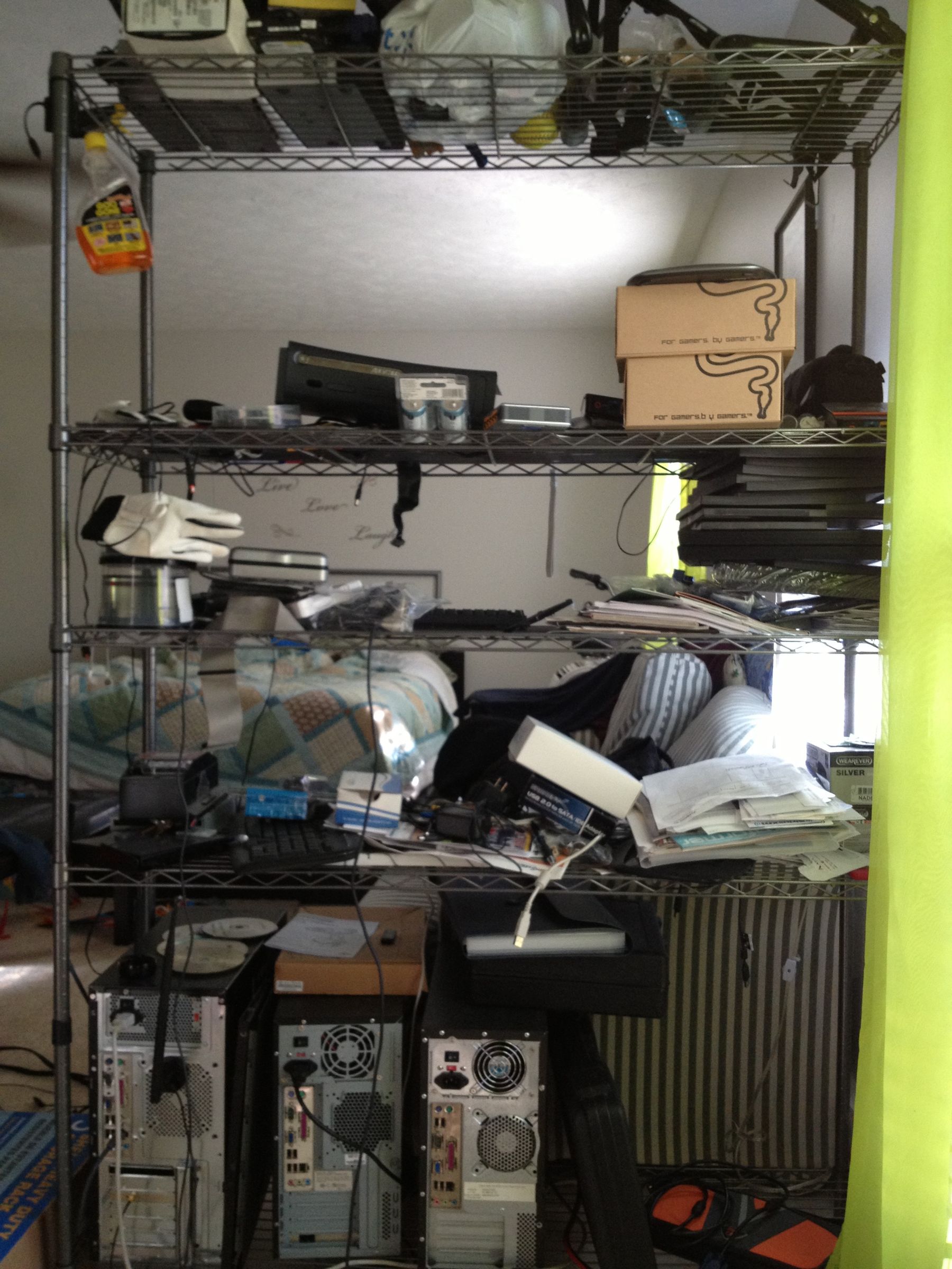 L-Shaped Wire Rack Computer Desk : 5 Steps - Instructables