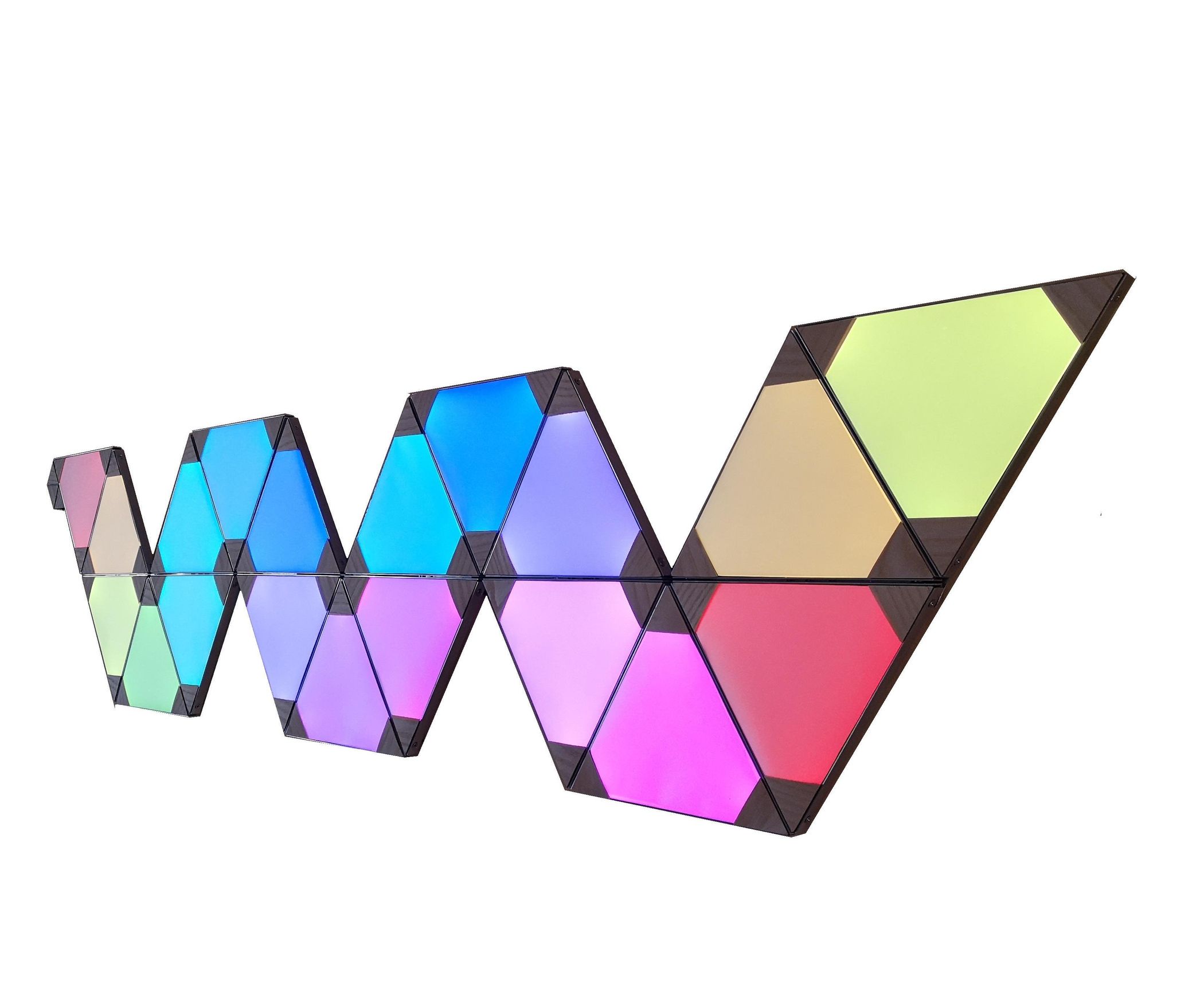 PANNEAU TRIANGLE LEDS EFFET NANOLEAF 50 EUROS 9 PANNEAUX : 26 Steps ...