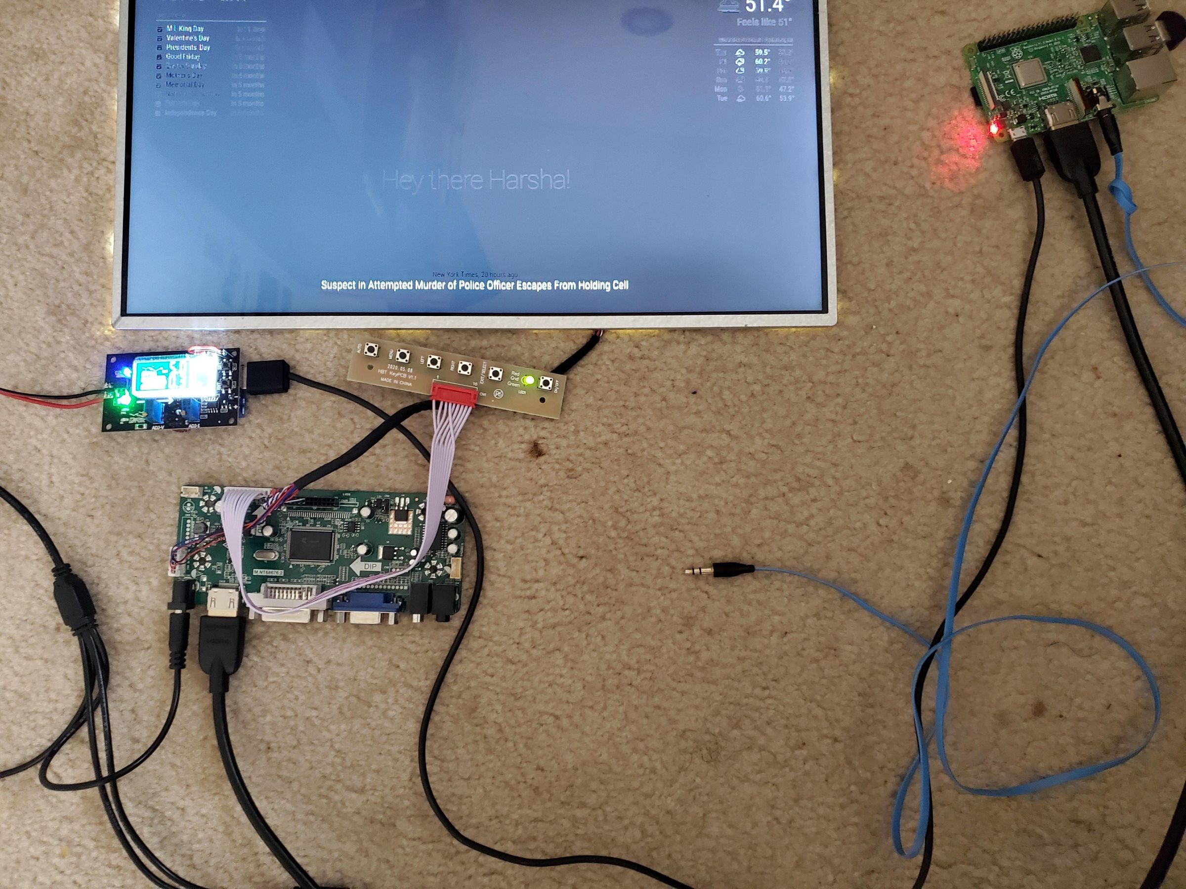 DIY Smart Mirror W/ Google Assistant & Wireless Charging - 2021 : 9 ...