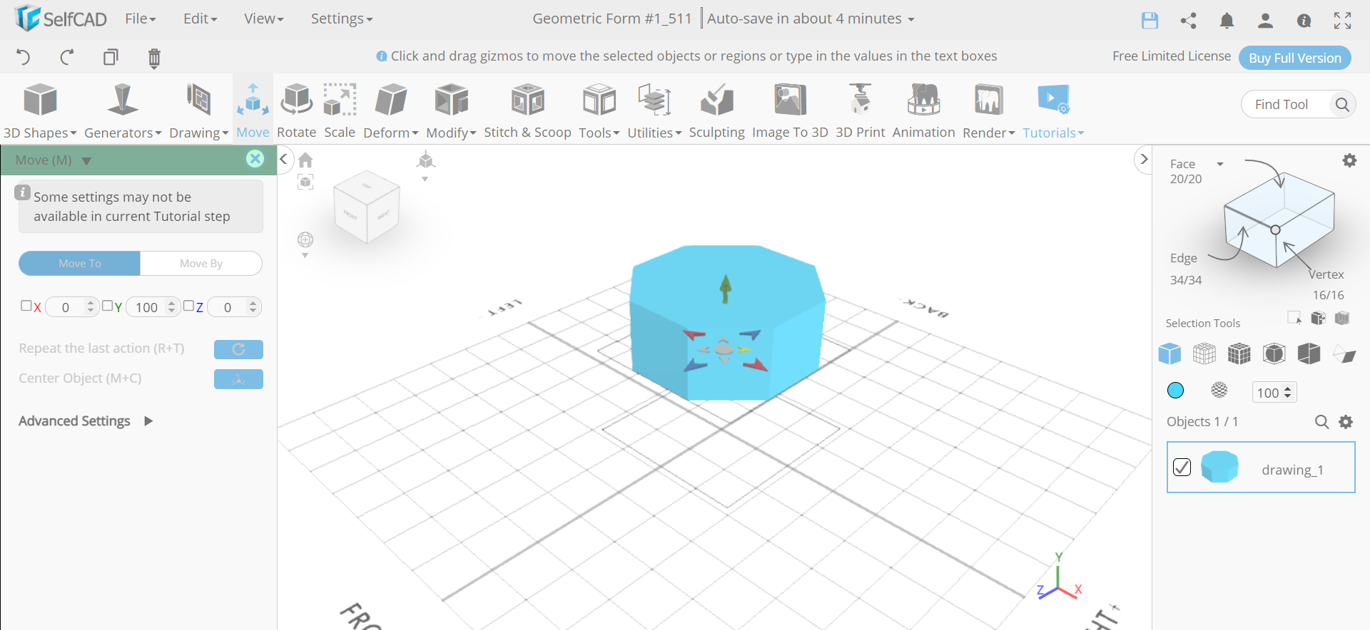 HOW TO CREATE a 3D GEOMETRIC FORM IN 3D MODELLING SOFTWARE : 6 Steps ...