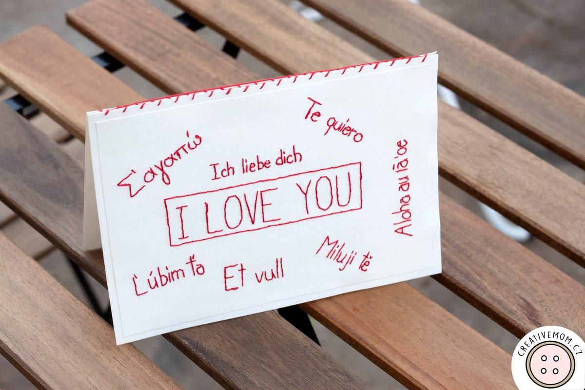 Embroidered Multilingual Love Card : 3 Steps (with Pictures ...