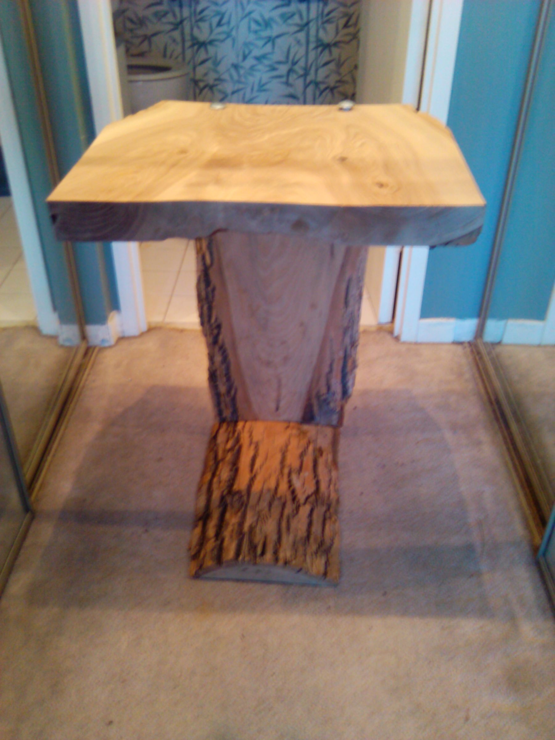 "Folded" Wood Slab Side Table - Instructables