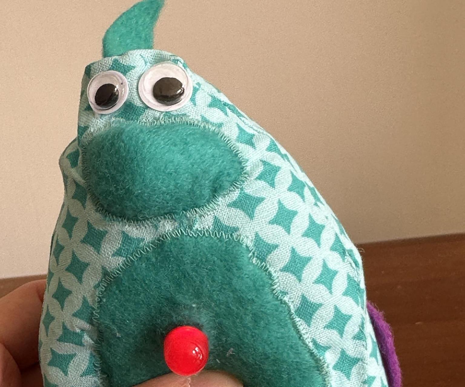 Soft-sensor-saurus | an E-textile Soft Sensor Soft Toy With LED Light ...