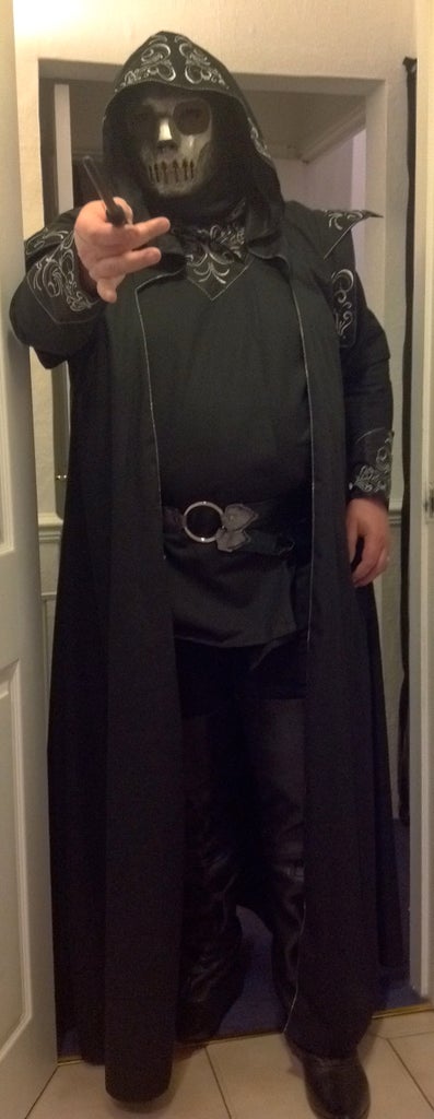 Harry Potter Death Eater Costume, With "Magic" Wand : 7 Steps (with ...