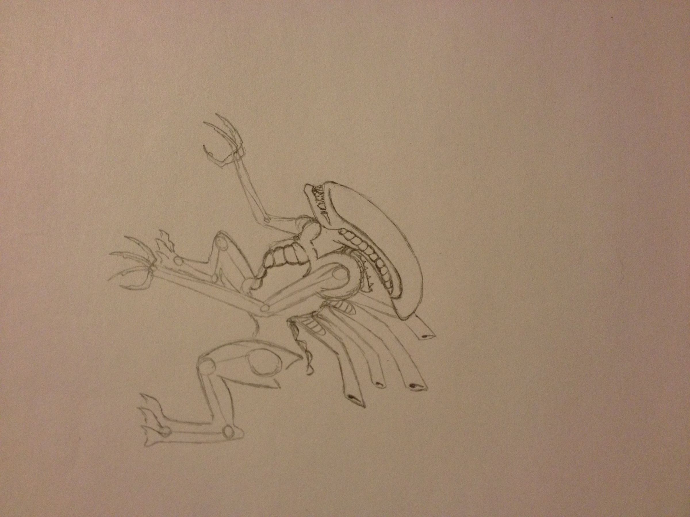 How to Draw a Xenomorph (warrior) : 8 Steps - Instructables