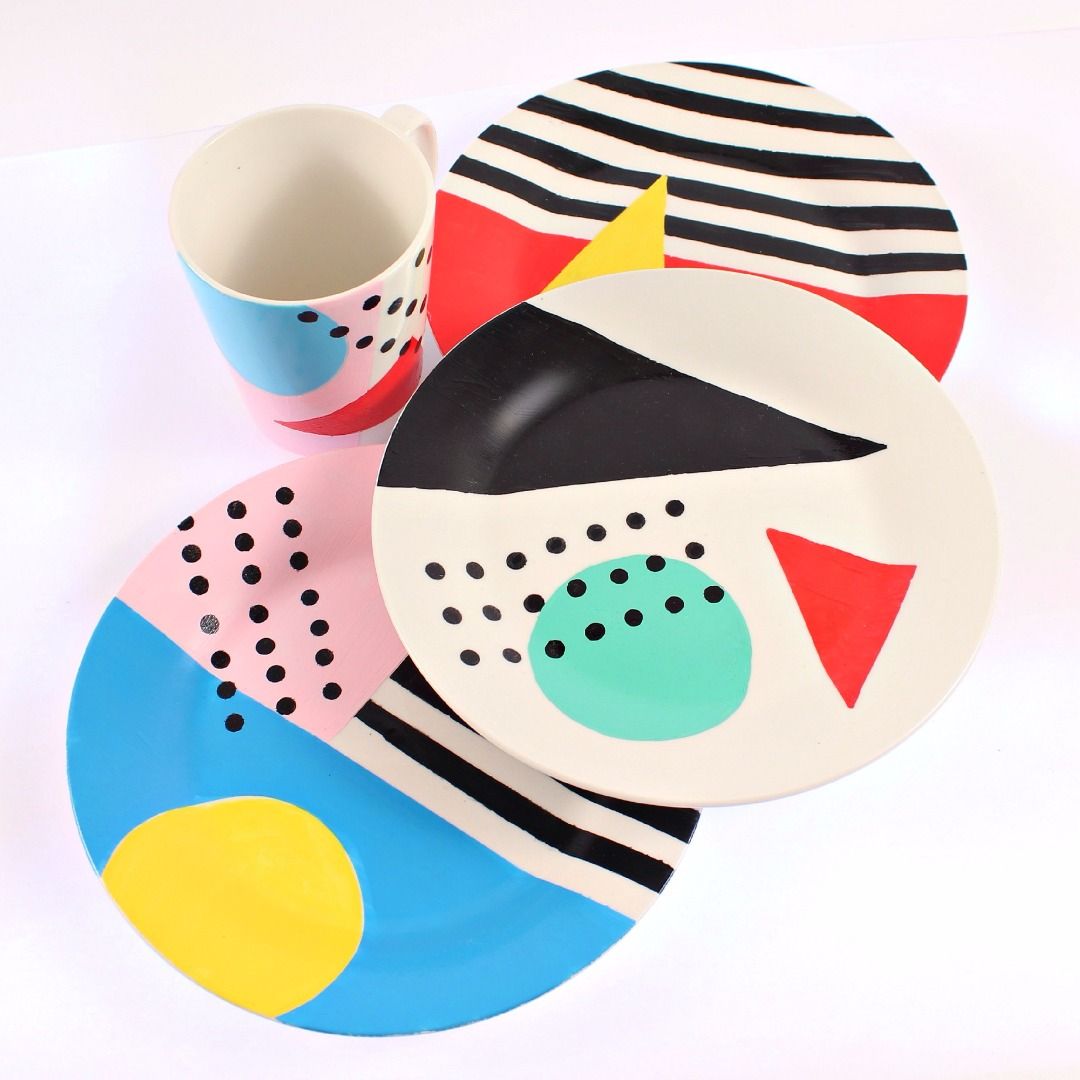 80s Memphis Inspired Dishes : 3 Steps (with Pictures) - Instructables