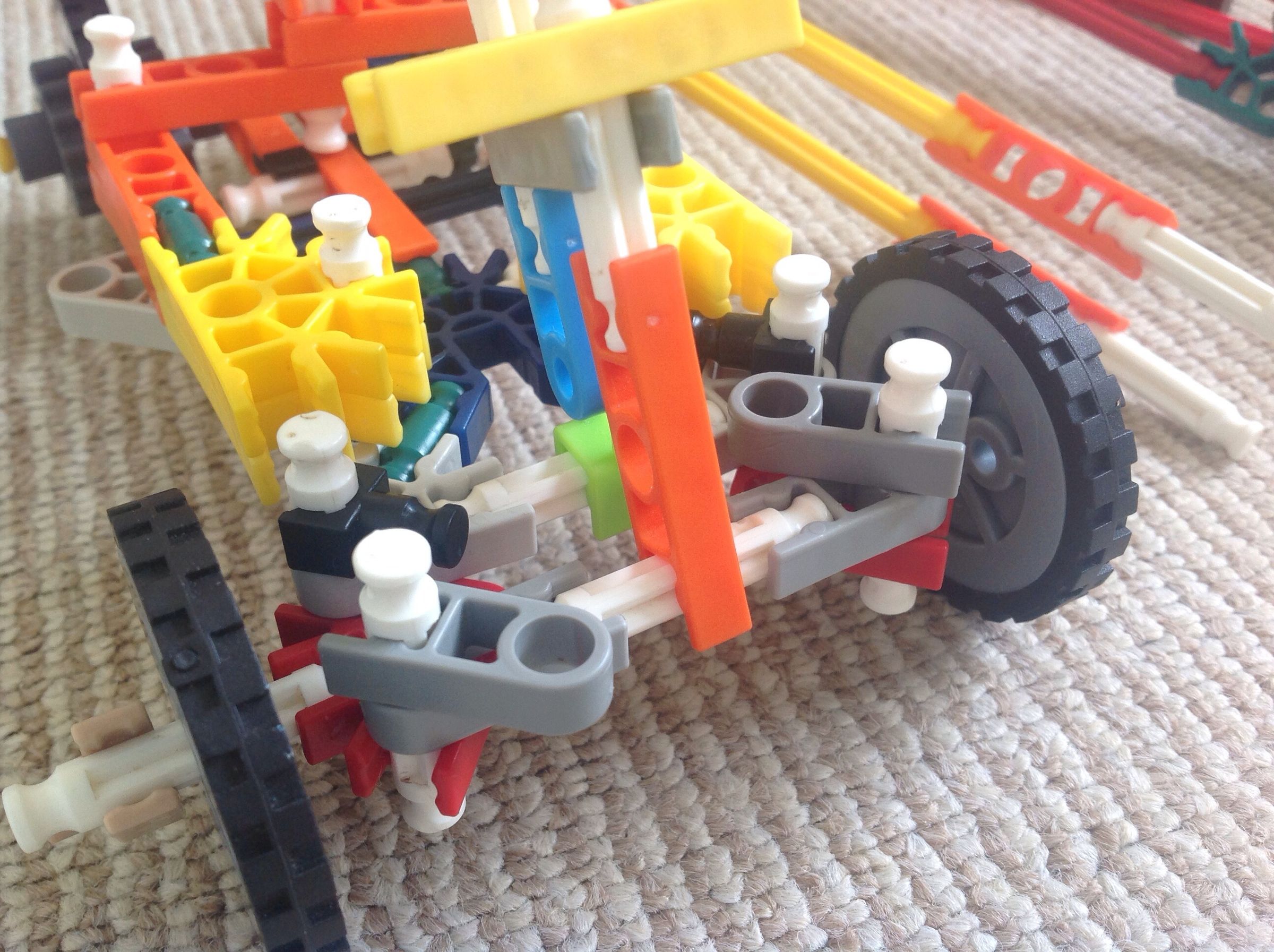 Knex Car That Steers (instructions) : 7 Steps - Instructables