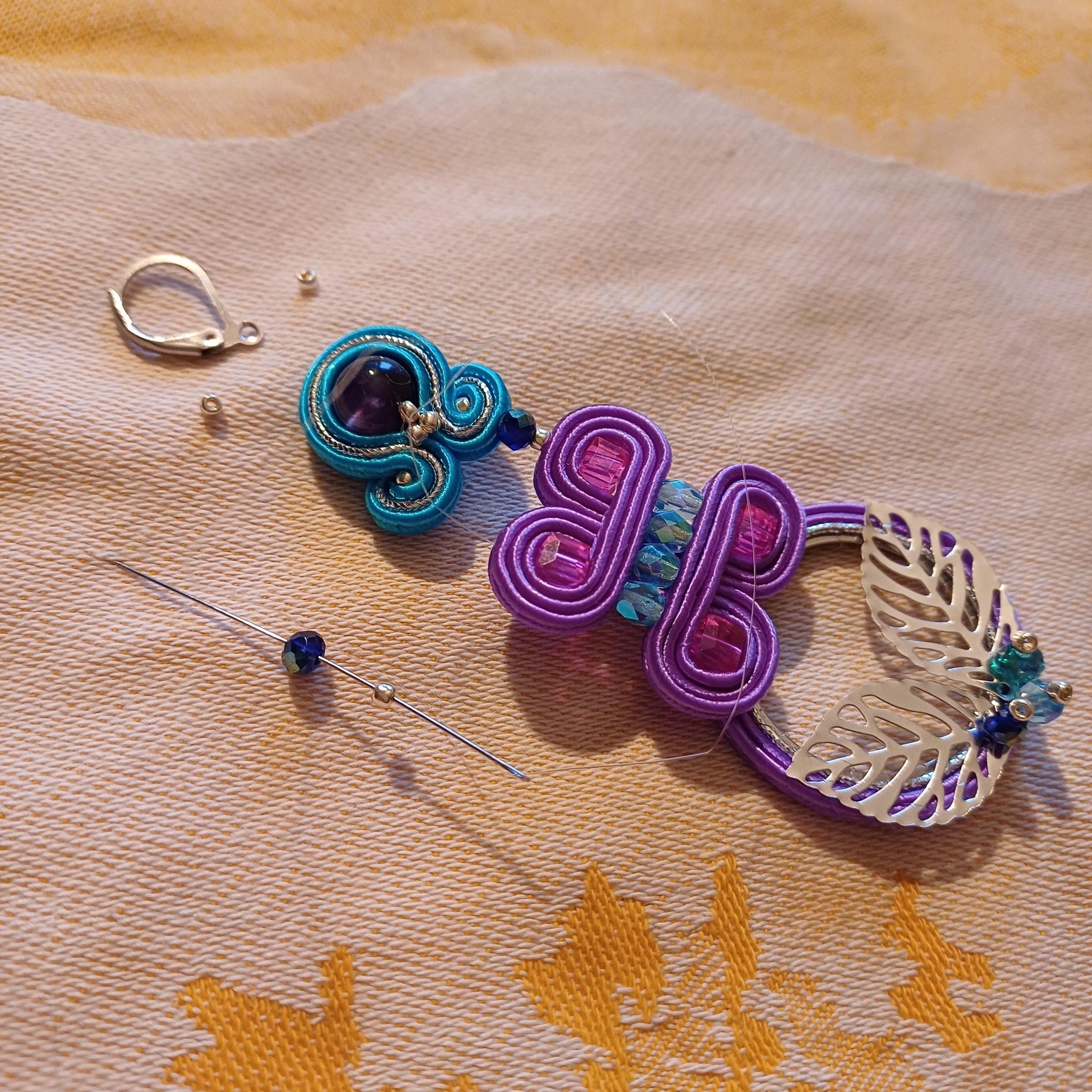 Embroidered Filigree Earrings "Purple Rain" : 9 Steps (with Pictures ...