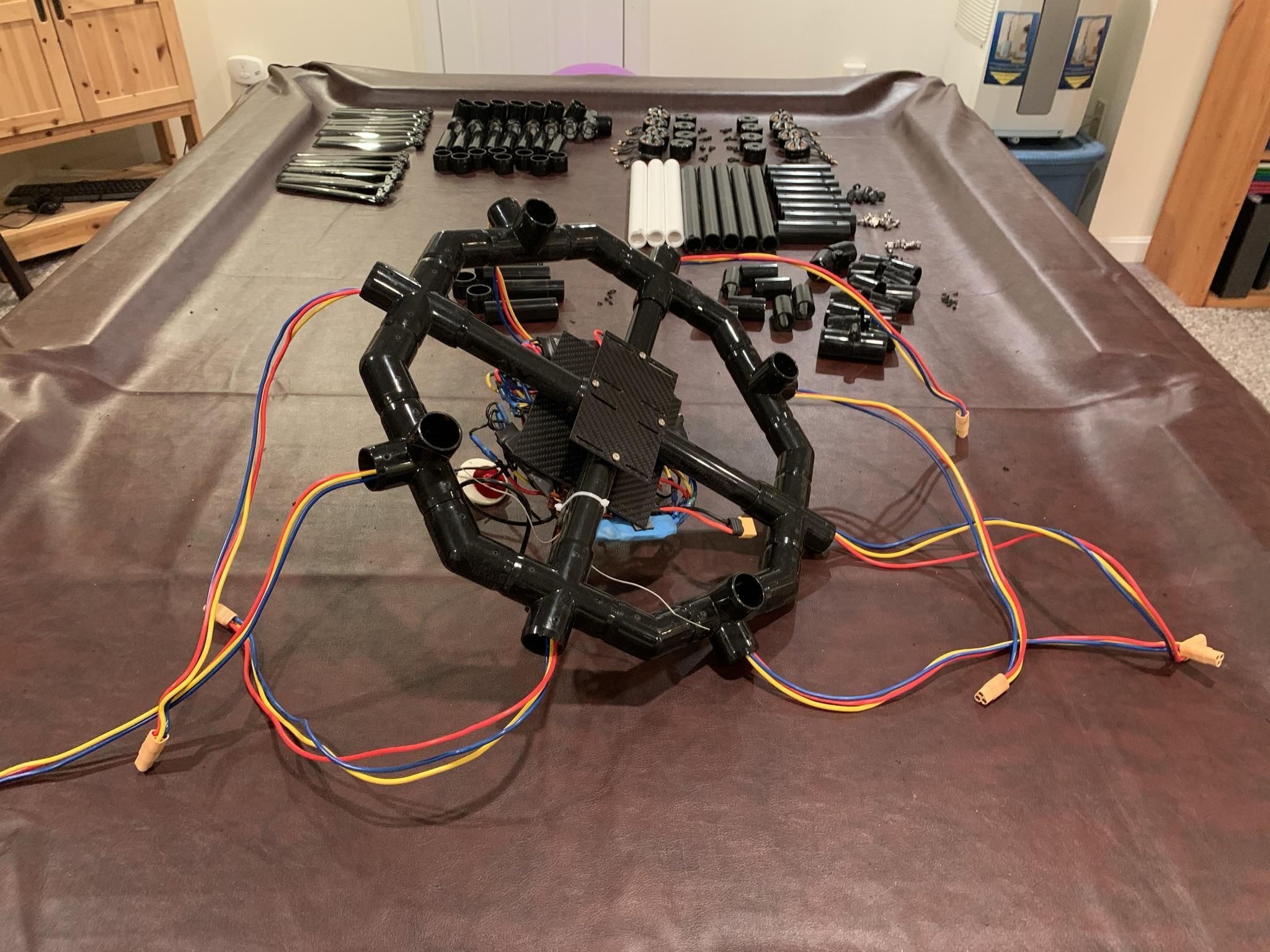 PVC Octocopter Drone Frame With Folding Arms : 10 Steps (with Pictures ...