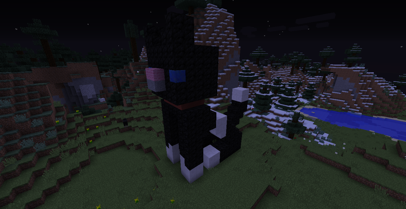 Black Cat Minecraft Statue : 4 Steps - Instructables