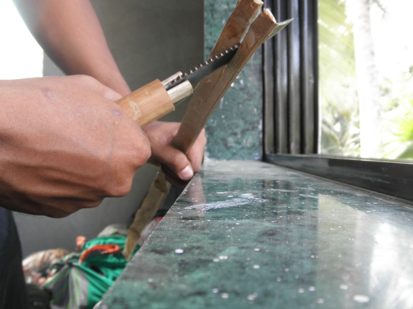 Survival Trekking Stick+Knife+Spear+Bow+Fishing Rod & Compass : 8 Steps ...