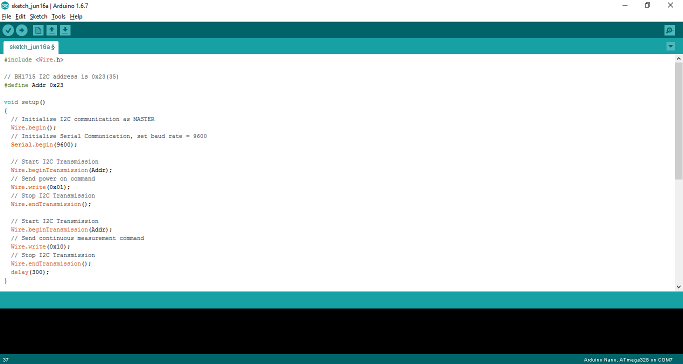 Light Intensity Computation Using BH1715 and Arduino Nano : 5 Steps ...