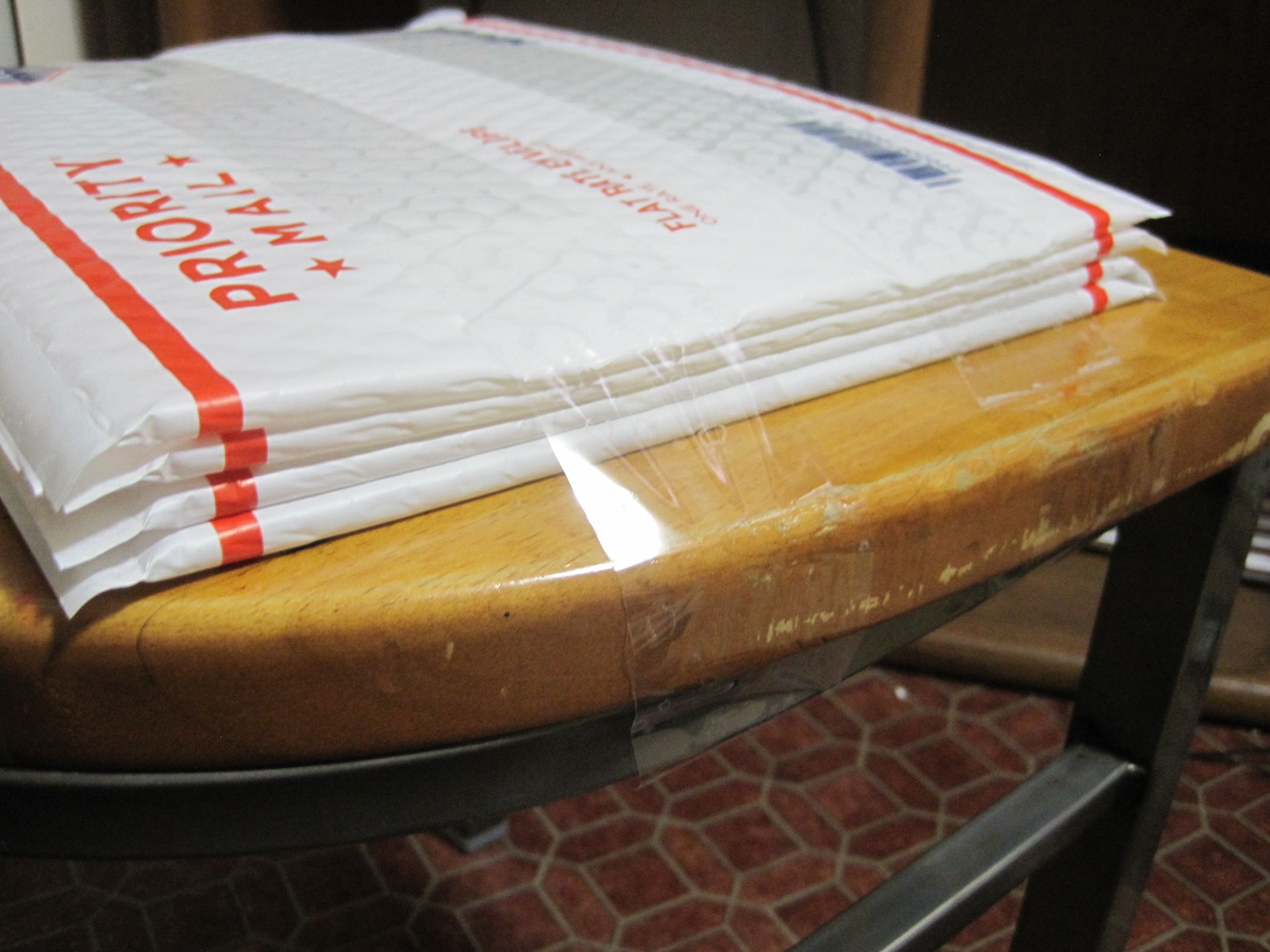 Seat/Chair Cushion Made From USPS Priority Mail Padded Flat Rate ...