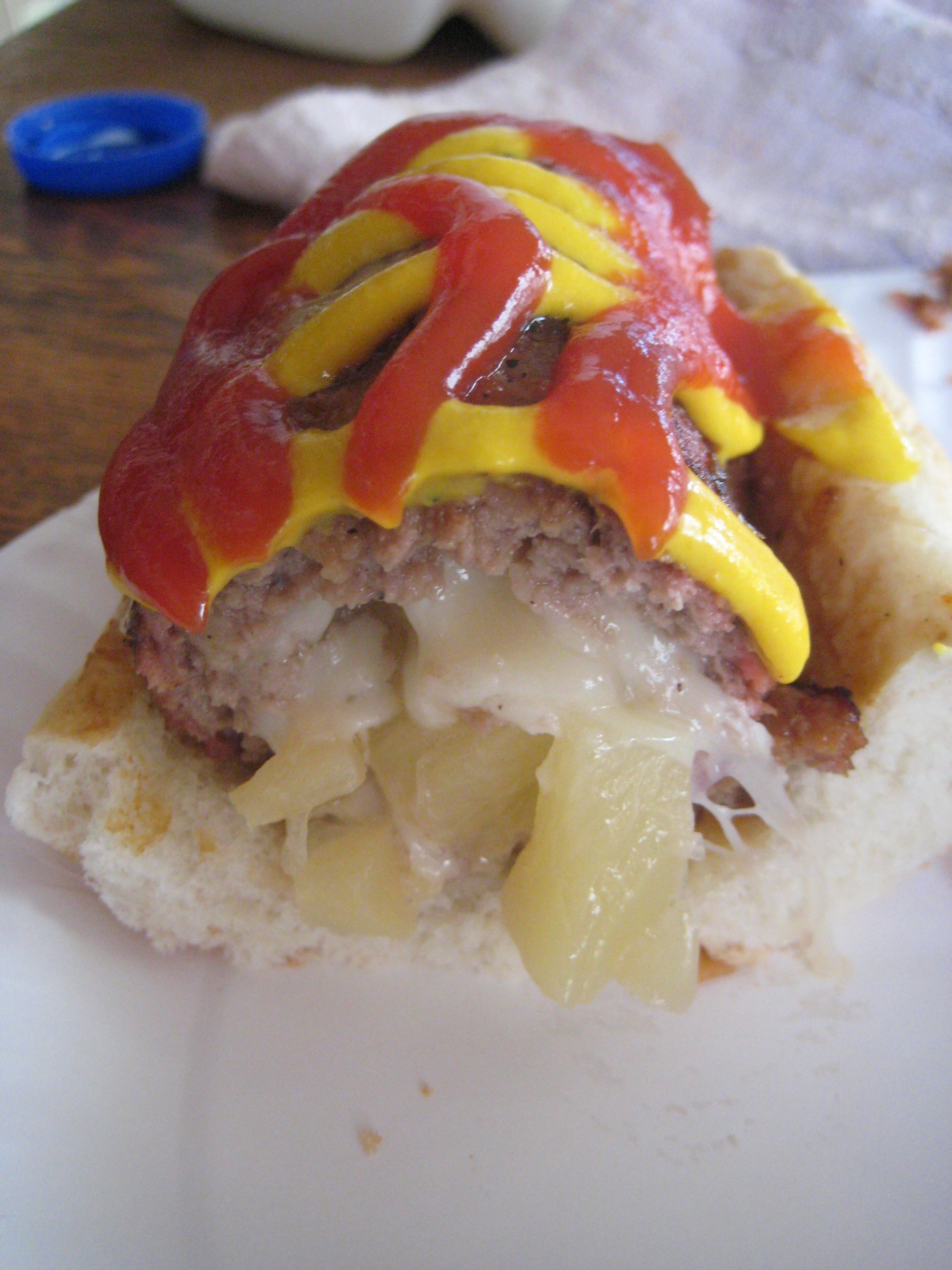 Hawaiian Style Stuffed Burger Dogs : 5 Steps (with Pictures ...