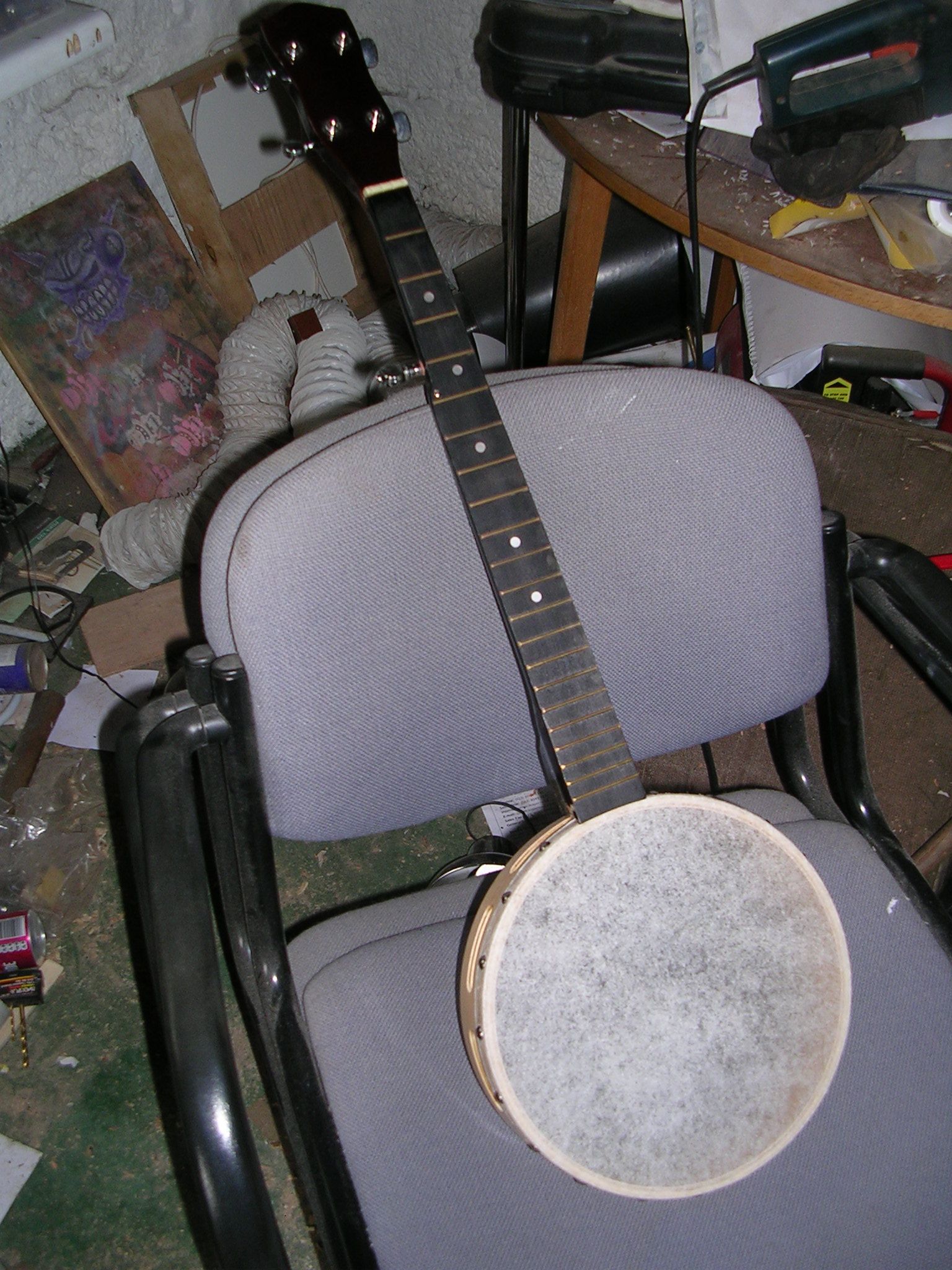 Home Made 5 String Banjo, Low Budget Built From Parts and Some Scrap ...