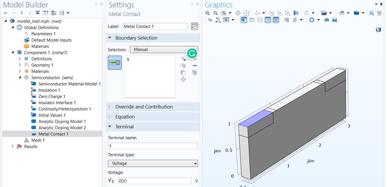 Mighty MOSFET Simulation in COMSOL - Visualizing Its Properties : 12 ...