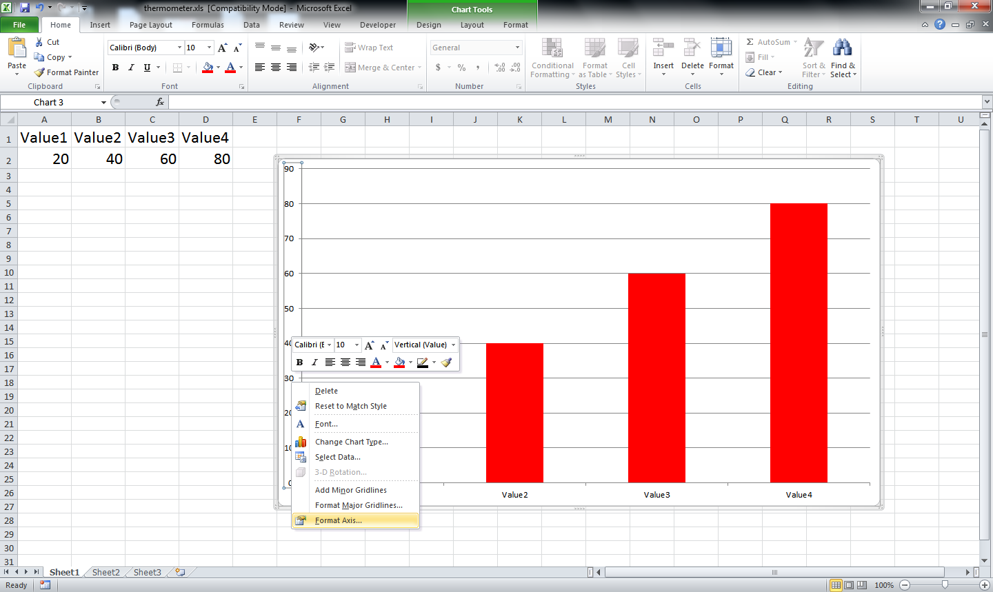 Thermometer Graph in Excel : 6 Steps - Instructables