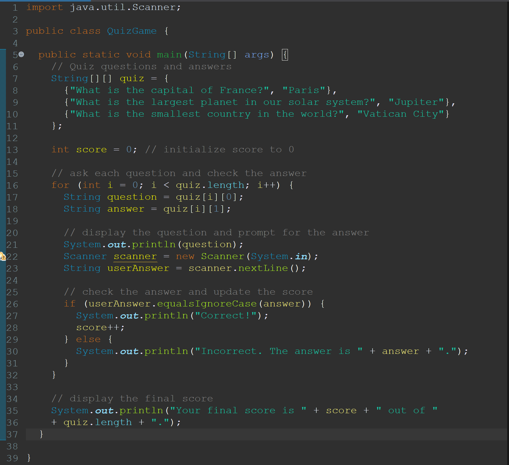 Java Quiz Game : 11 Steps - Instructables
