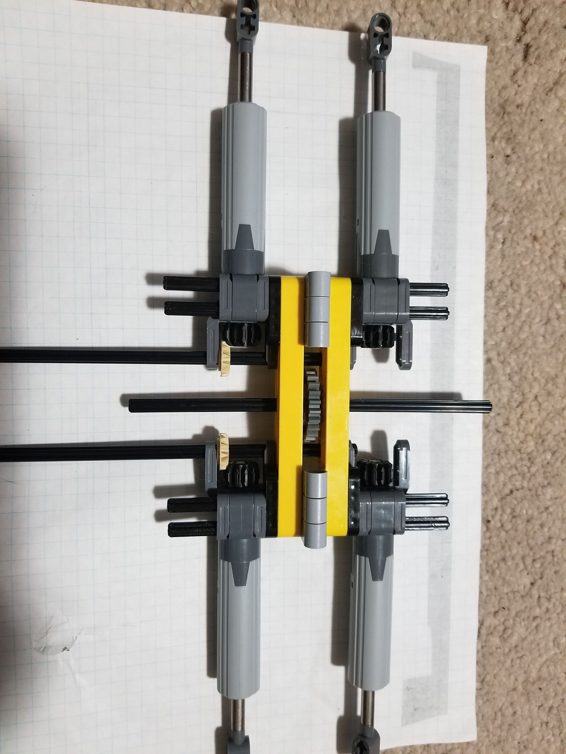 Lego Technic Back to Back Double Actuator Build : 9 Steps (with ...