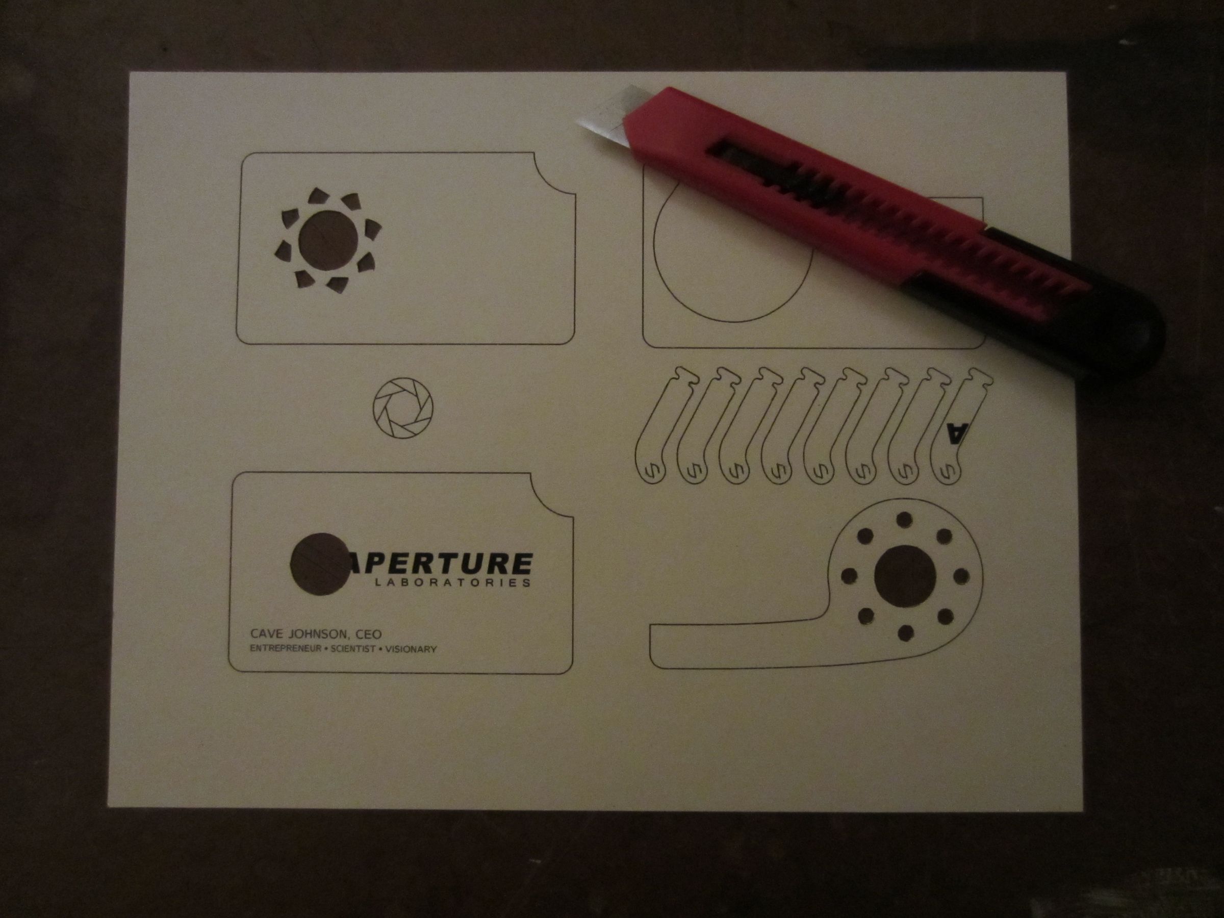 Aperture Science Business Card : 4 Steps (with Pictures) - Instructables