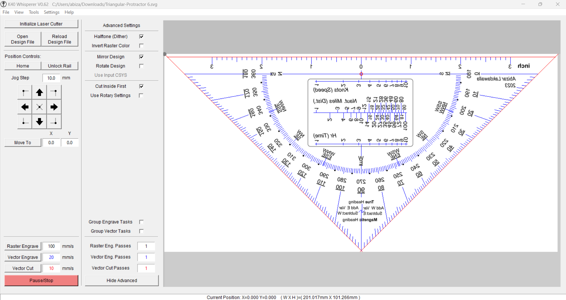 How to Make a Marine Triangle Protractor for Easy Course Plotting : 3 ...