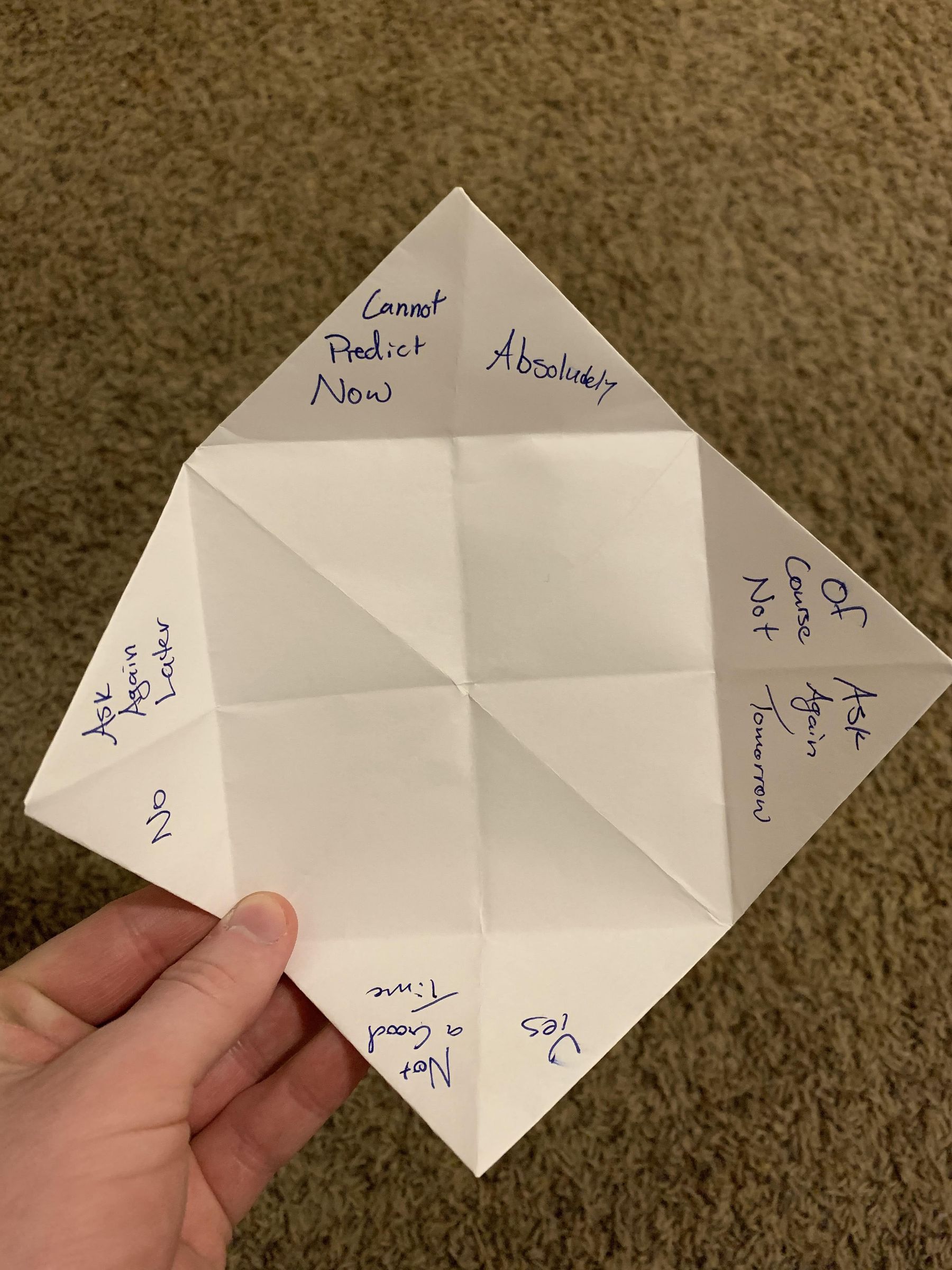 Constructing a Paper Fortune-Teller : 11 Steps - Instructables