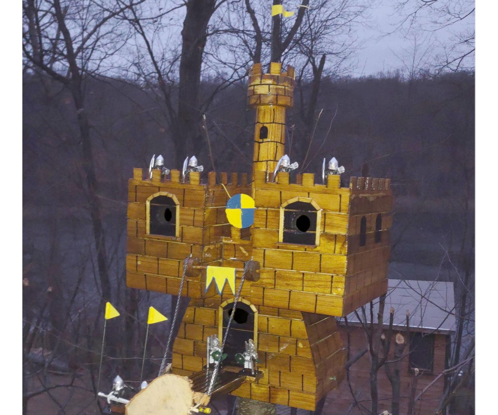 Castle Birdhouse for 5 Families : 7 Steps - Instructables