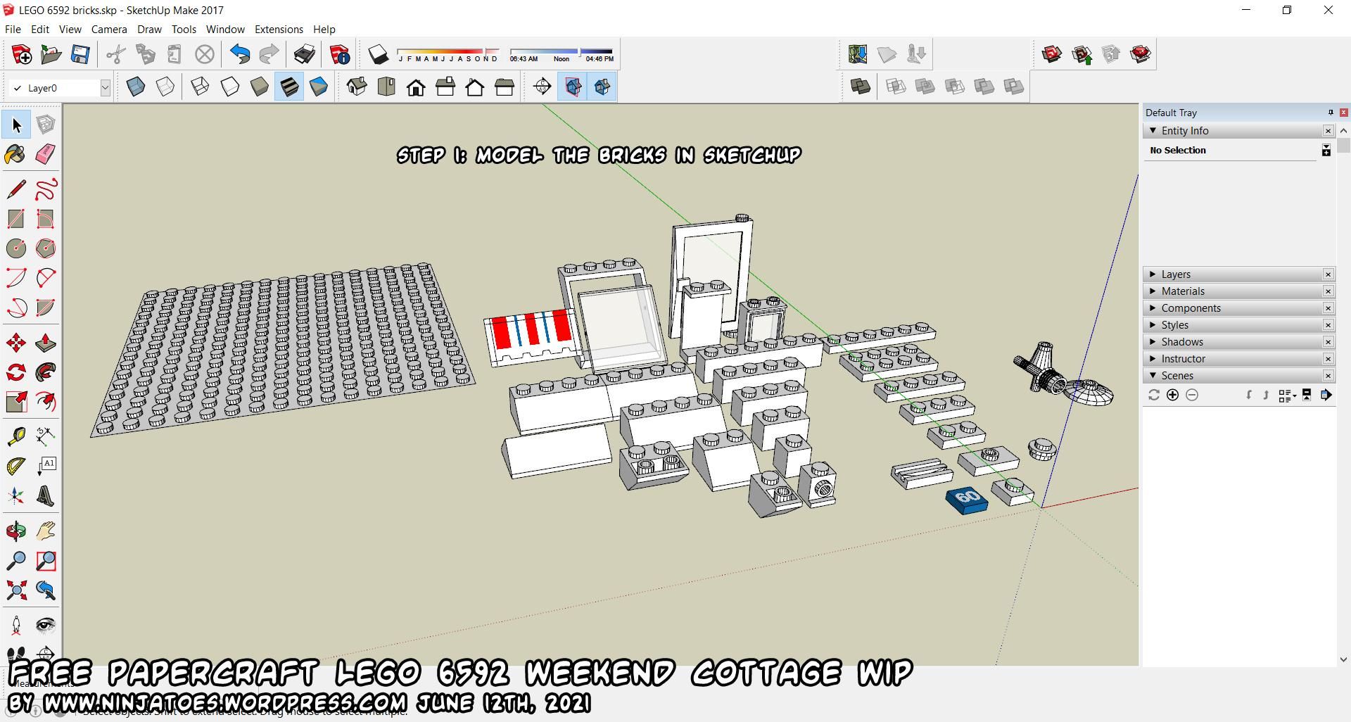 How to Make a Papercraft 1990 LEGO Set 6592 Weekend Cottage in 7 Easy ...