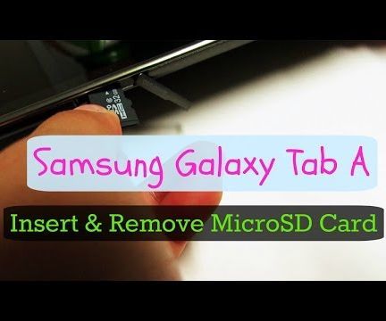 How to Insert or Remove MicroSD Card on Samsung Galaxy Tab A : 4 Steps ...