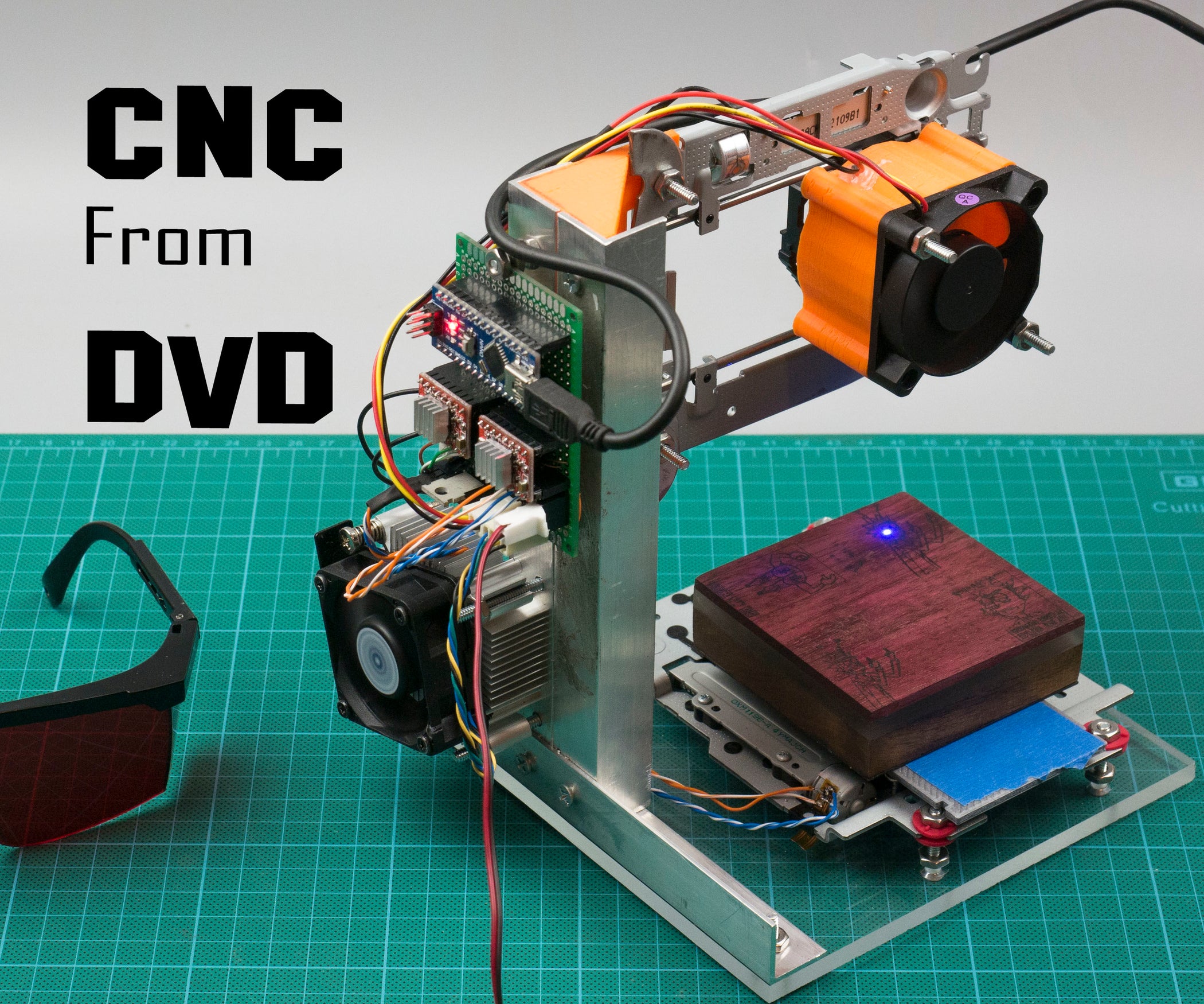Arduino CNC Laser Enrgaver From DVD Drive : 8 Steps (with Pictures) - Instructables