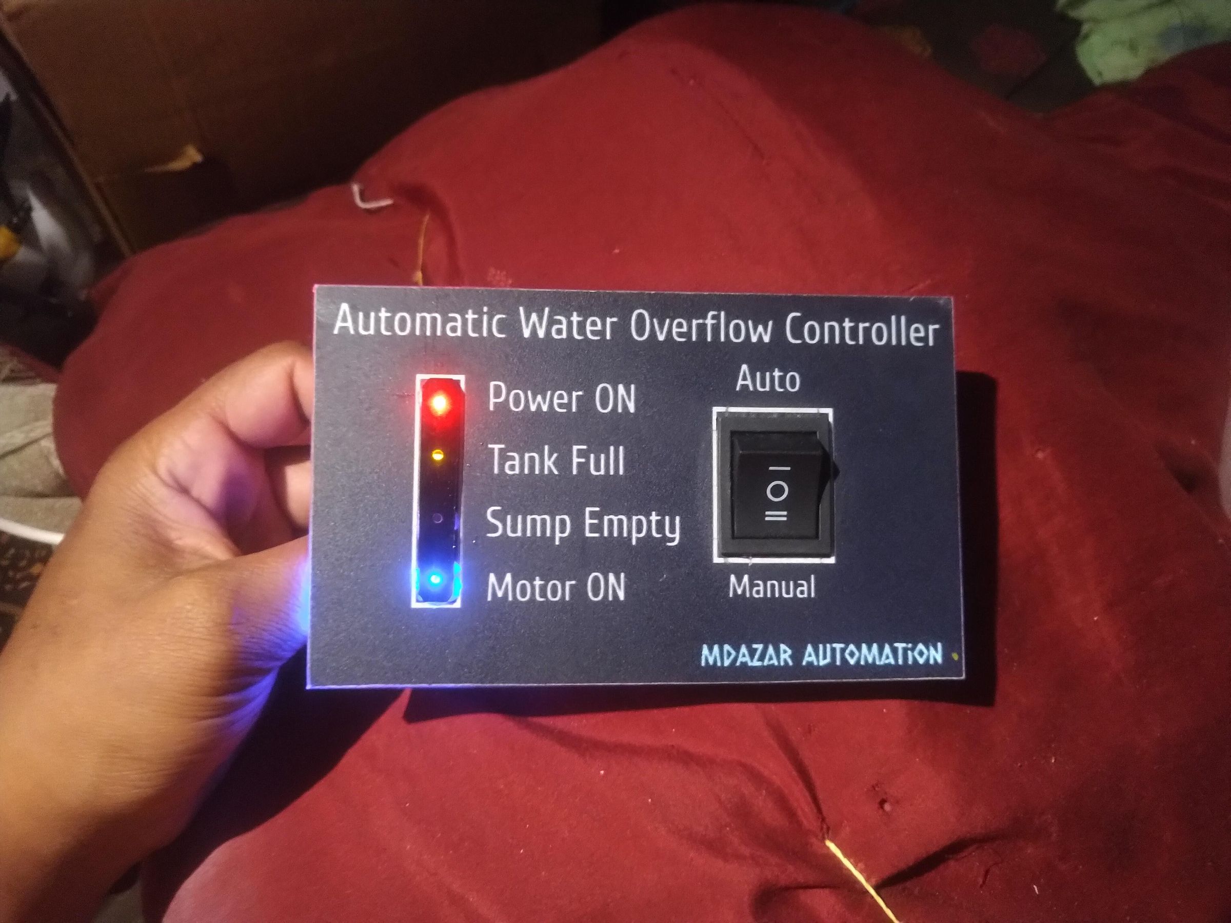 Automatic Water Overflow Control And Dry Run Preventer Without 