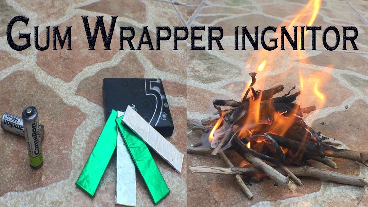 Battery + Gum Wrapper = Fire! (Video) : 3 Steps (with Pictures ...