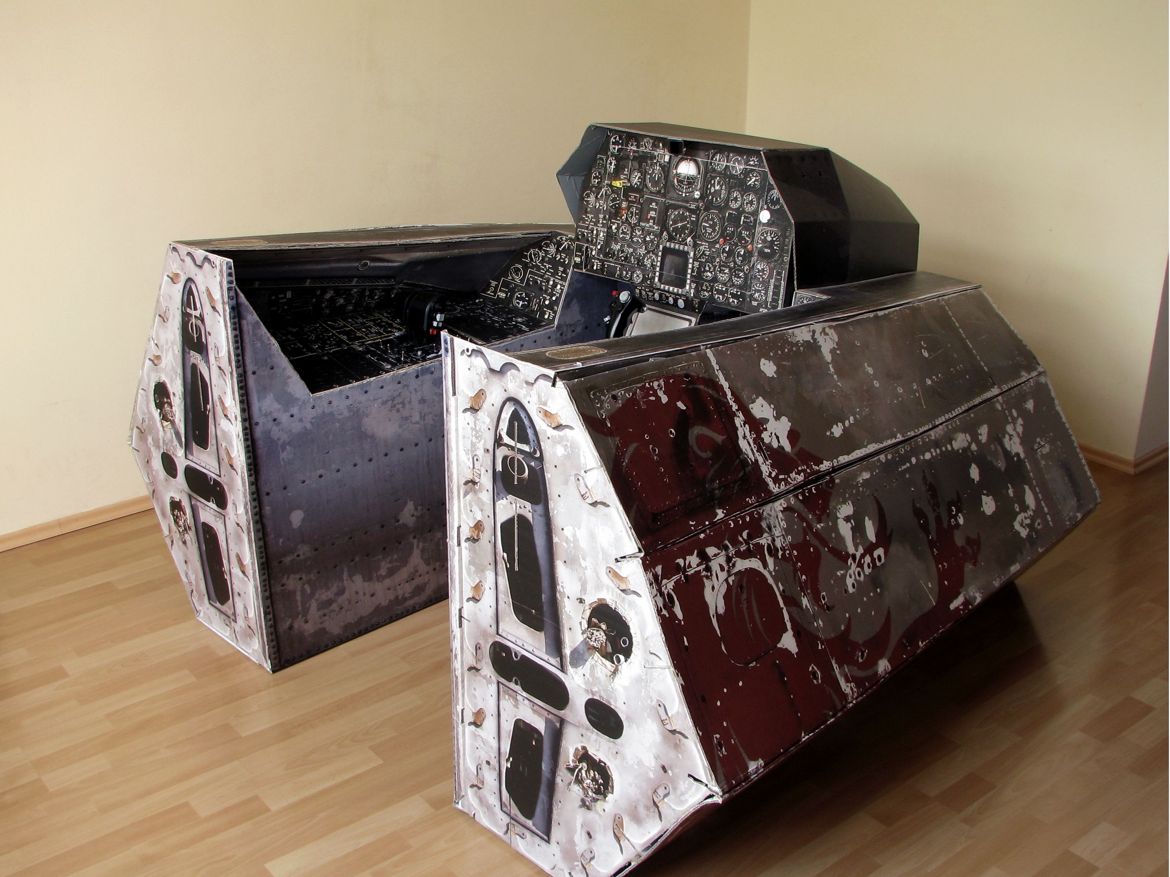 Full Scale Fighter Jet Cockpit From Cardboard : 7 Steps (with Pictures ...