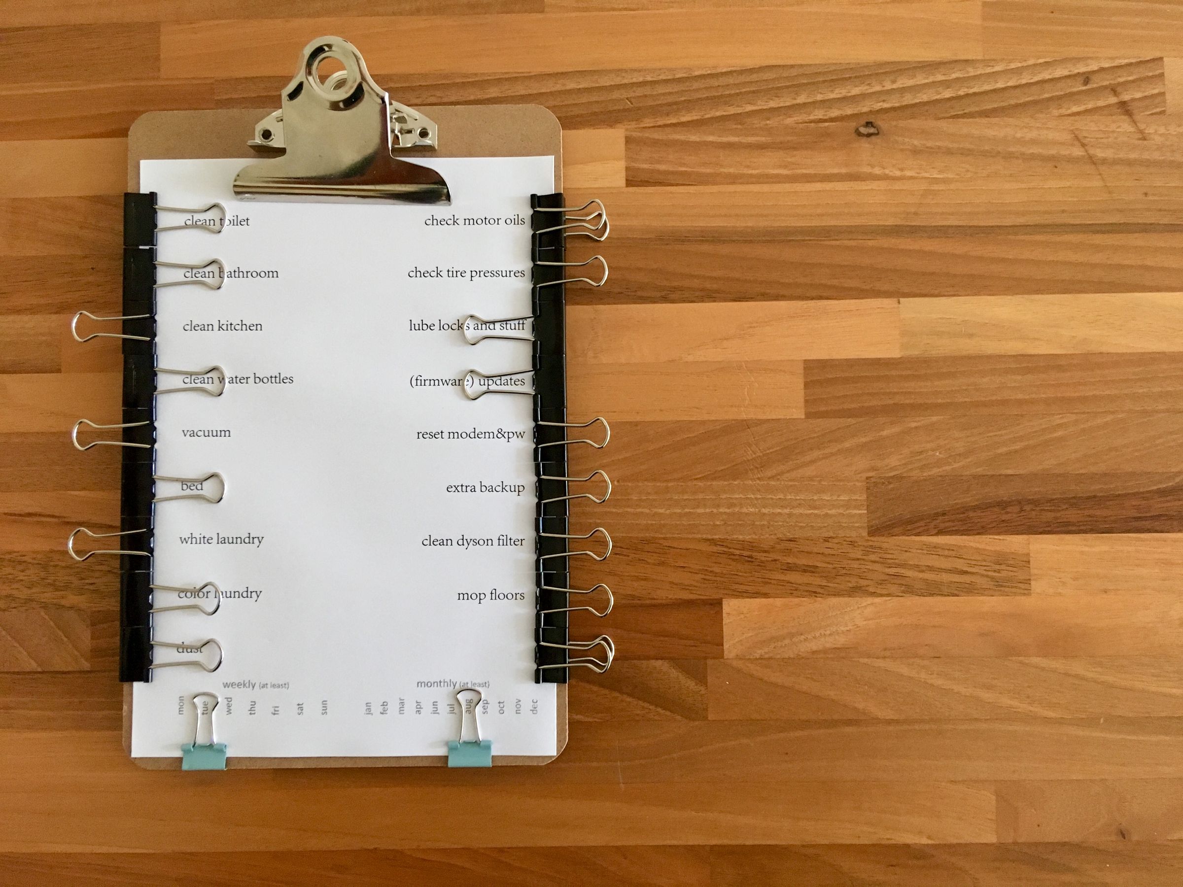Binder Clip Checklist, Reusable & Pen-free - Instructables