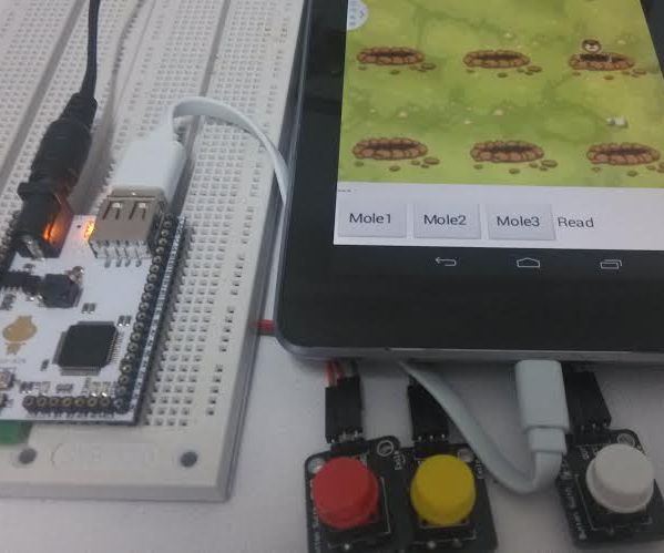 MoleMash With Physical Buttons Using App Inventor and Hippo-ADK : 5 Steps - Instructables