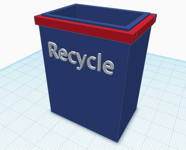 3D Printed Recycling Bin (For Me to Learn the Basic Process of 3D ...