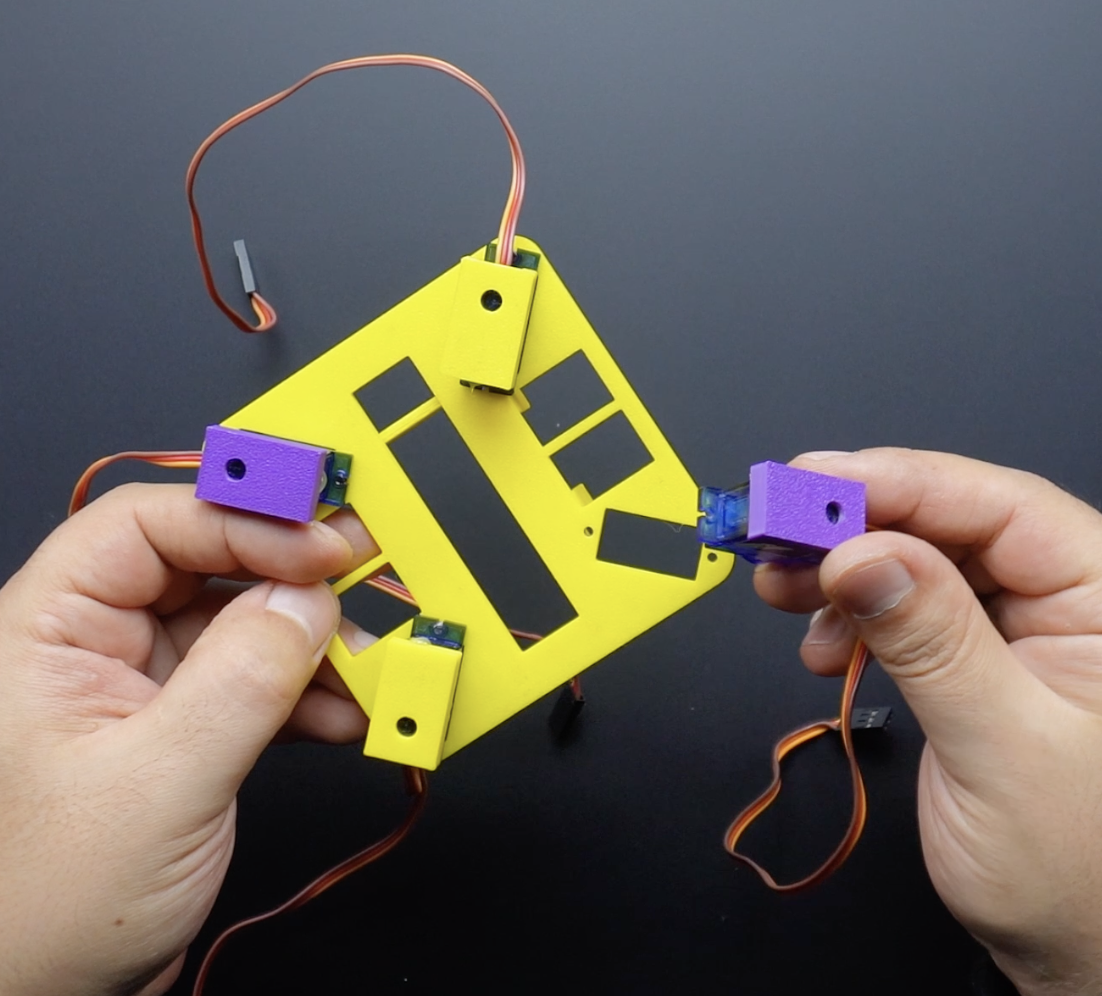 4-Legged Spider Robot With 3D Printed Parts (8 Servo Motors and an ...