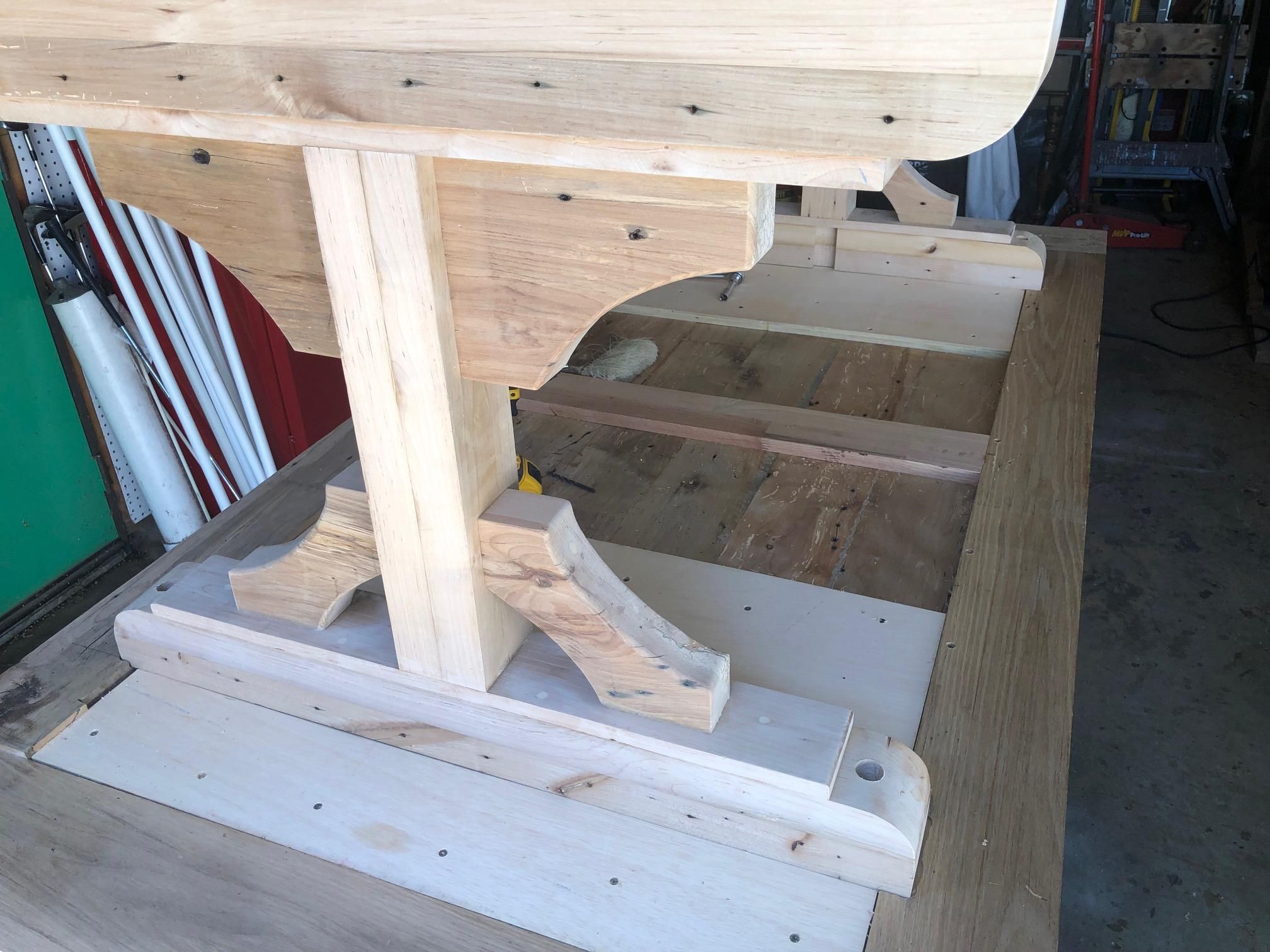 Reclaimed Barn Wood Trestle Table : 10 Steps (with Pictures ...