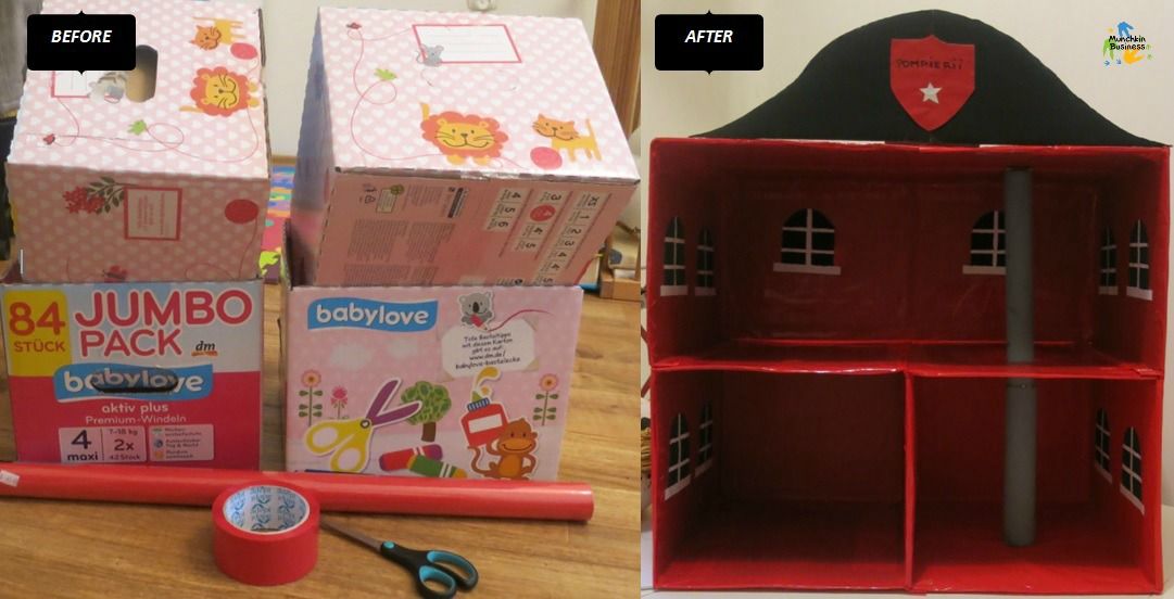 DIY Fire Station Toy From Recycled Boxes : 6 Steps (with Pictures ...
