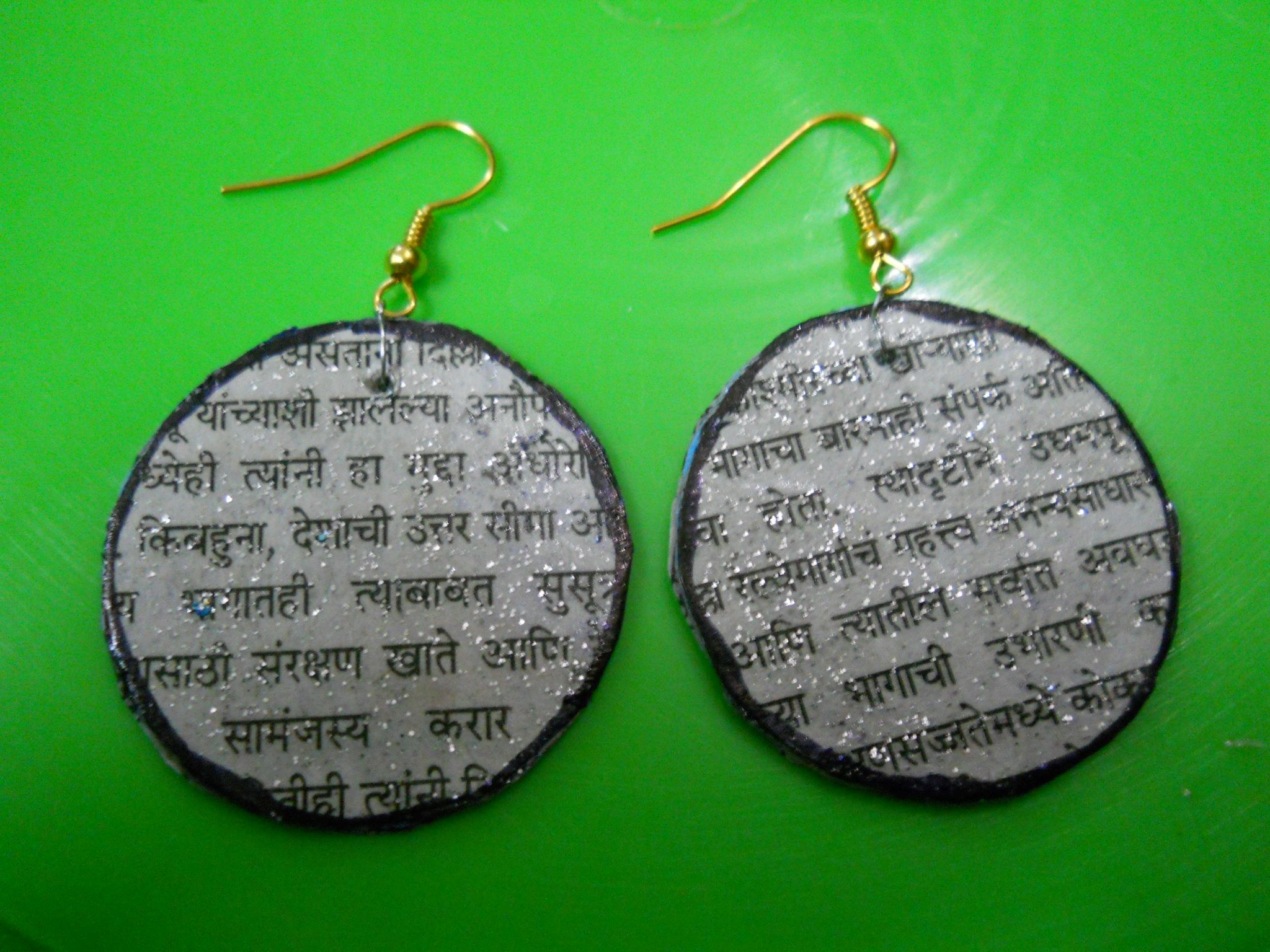 Recycled Paper Earrings : 4 Steps - Instructables
