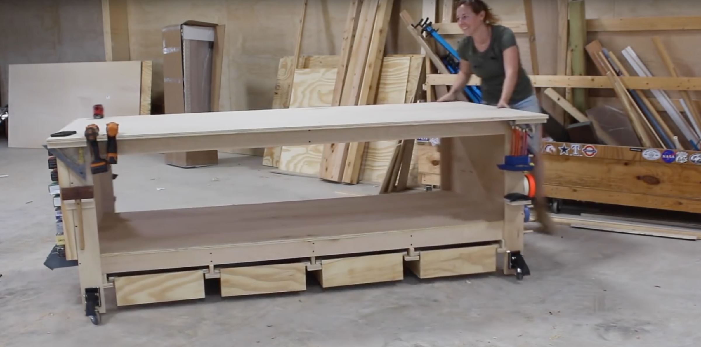 The Ultimate Plywood Workbench (plus Shop Storage Solutions) : 16 Steps ...