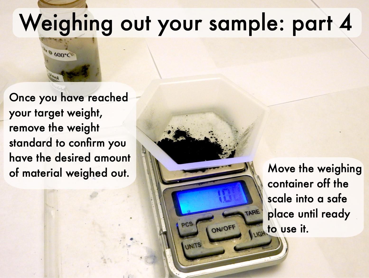 Weighing Paper On A Scale