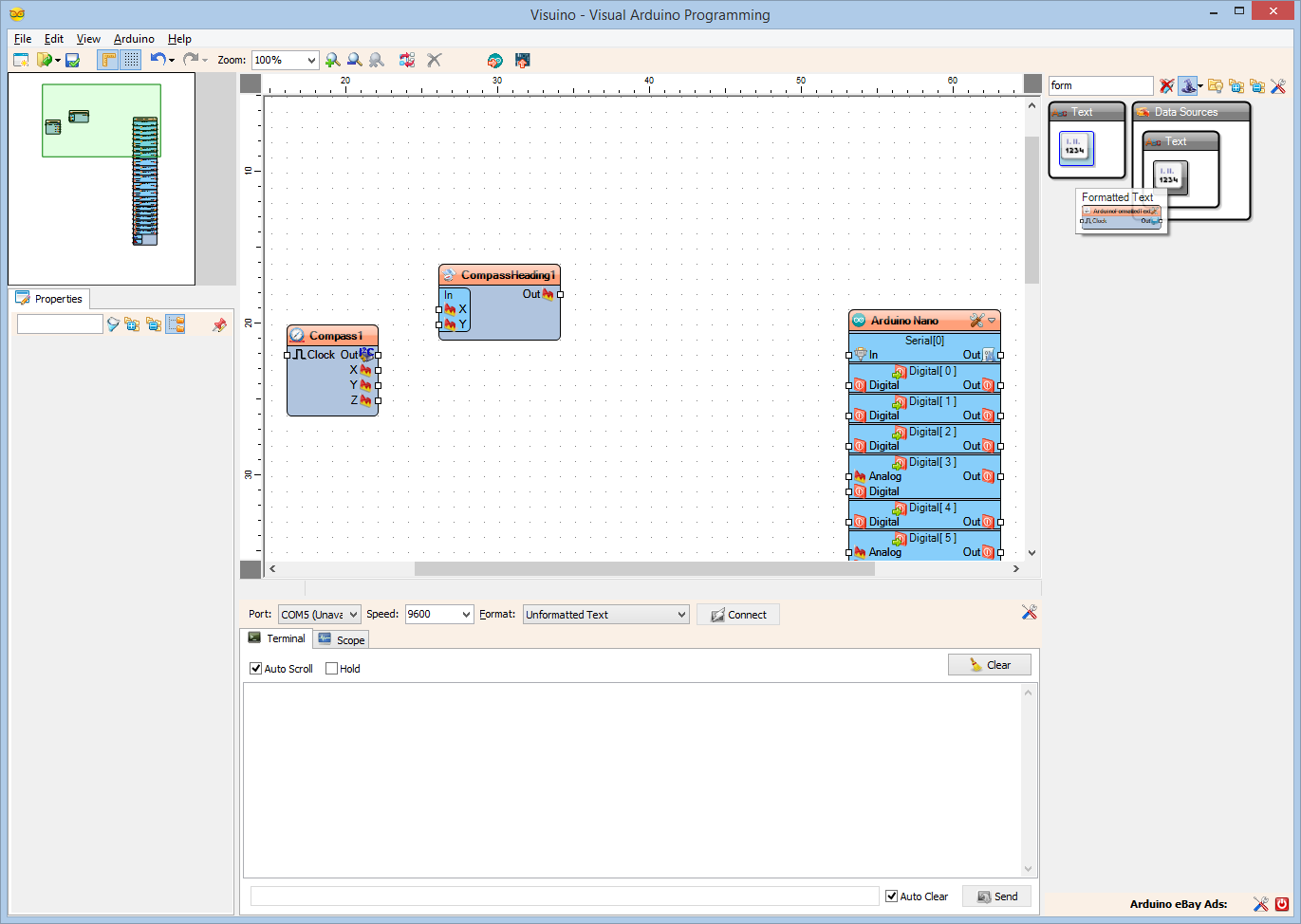 Arduino Nano: HMC5883L Compass With Visuino : 9 Steps - Instructables